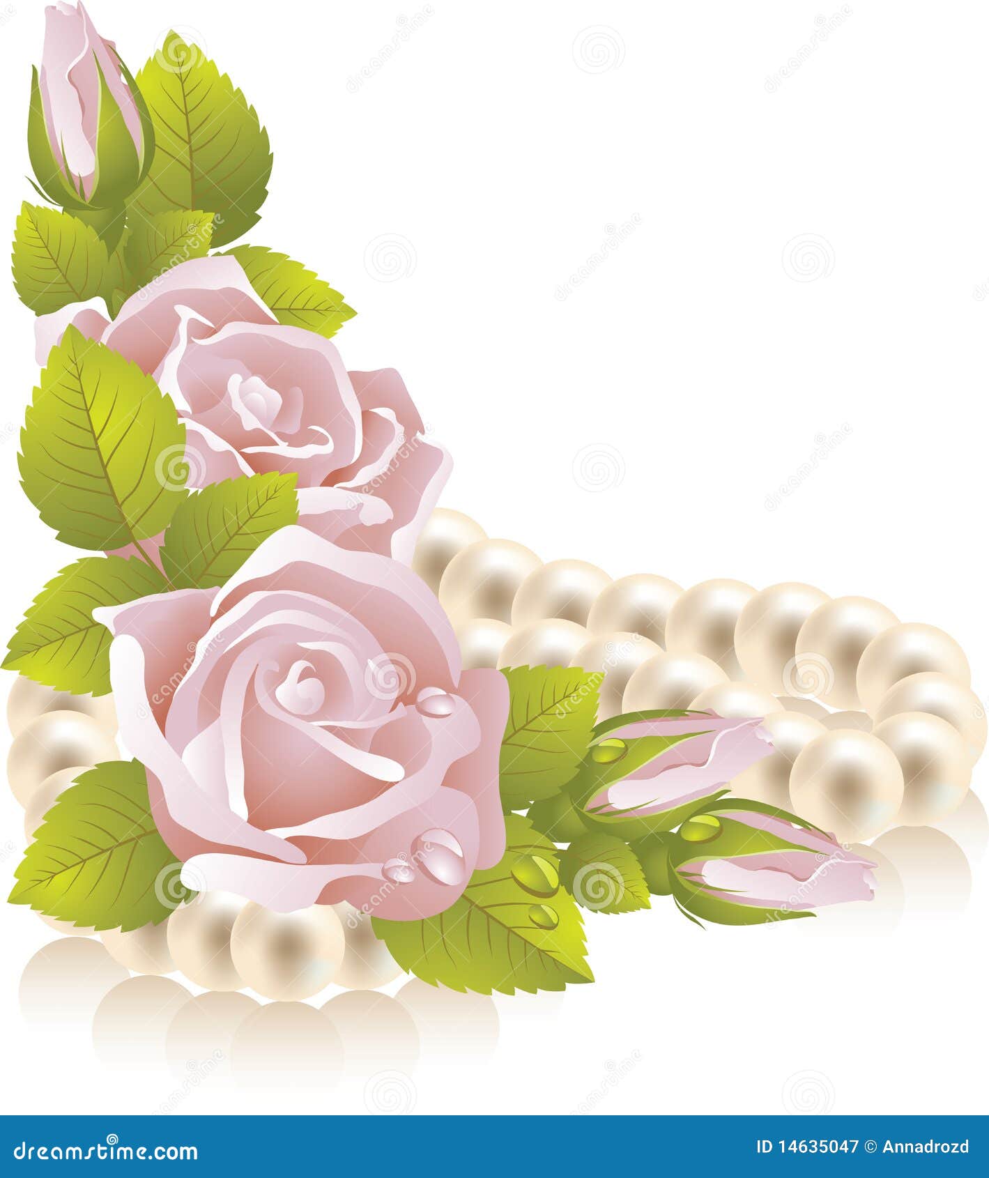 Pink rose composition stock vector. Illustration of rose - 14635047