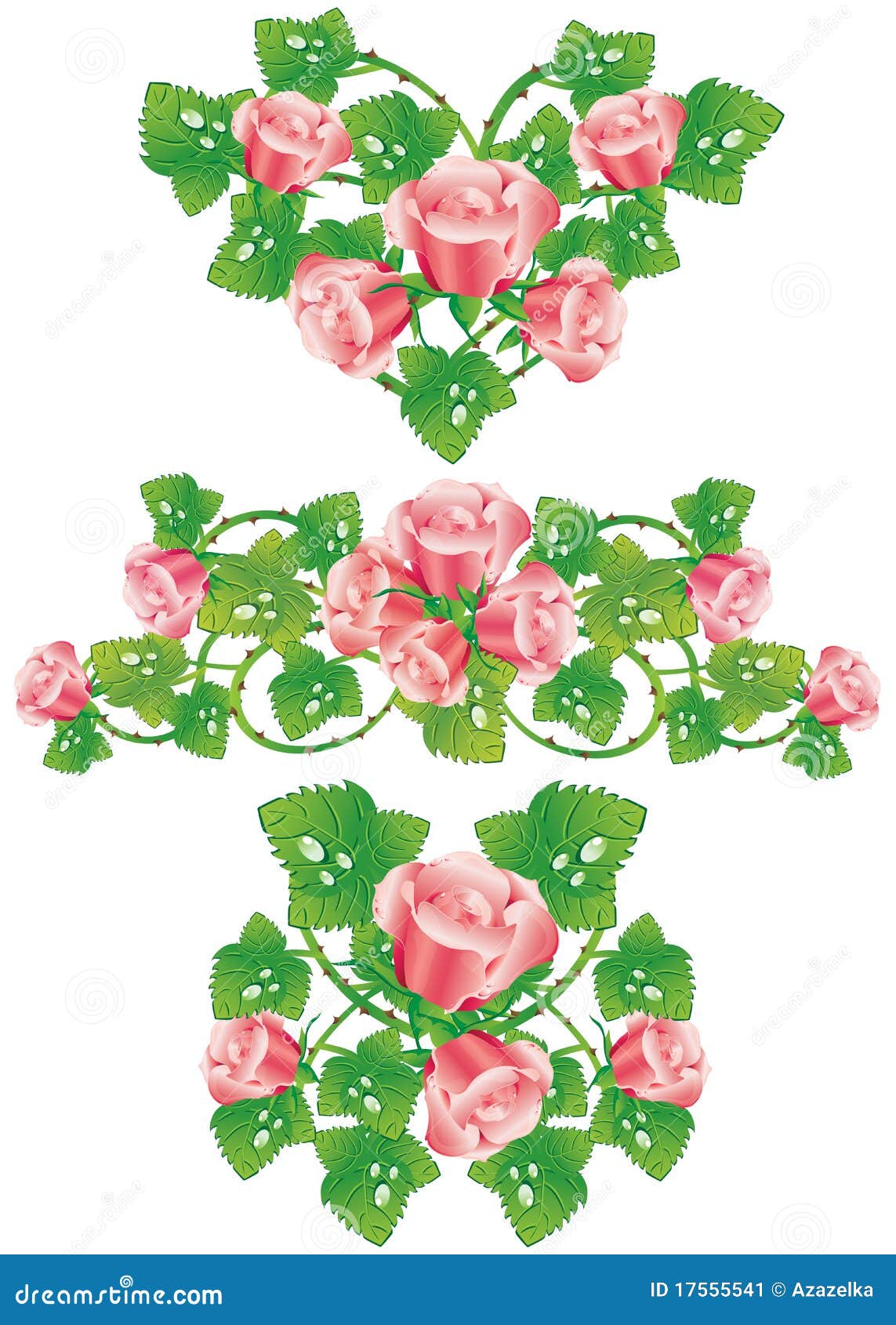 Pink rose design elements stock vector. Illustration of abstract - 17555541