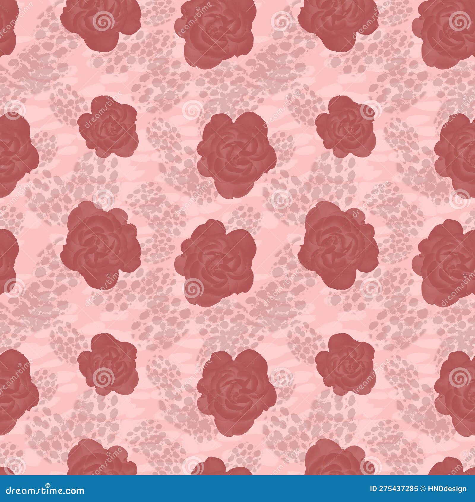 Pink Rose Flower Repeated Pattern, Wallpaper, Background, Fabric ...