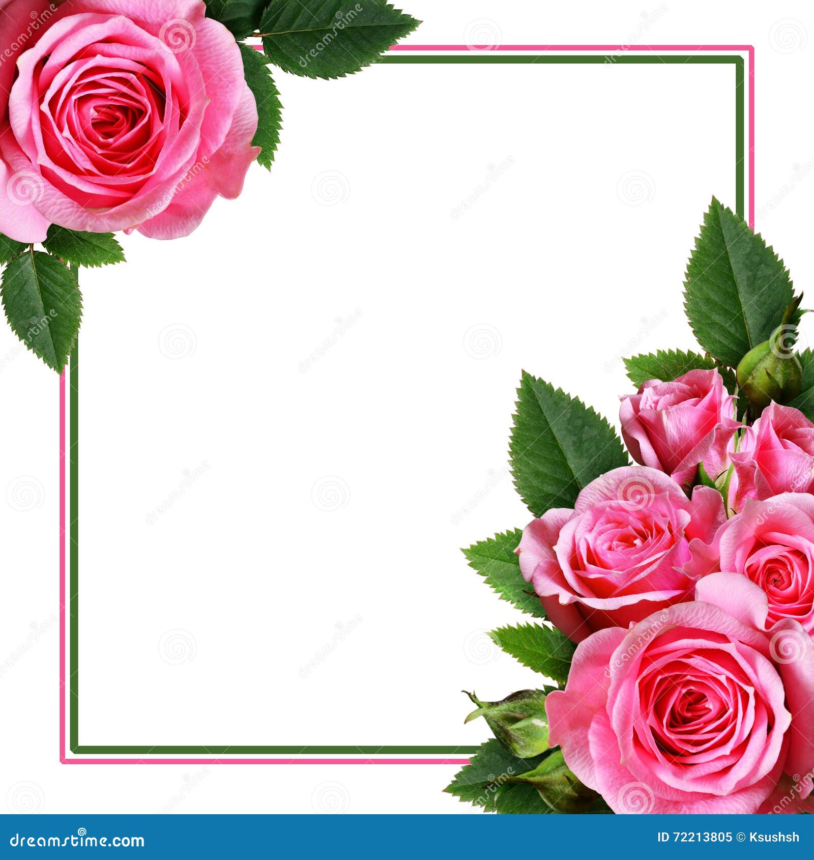 Pink Rose Flowers Arrangement and a Frame Stock Image - Image of ...