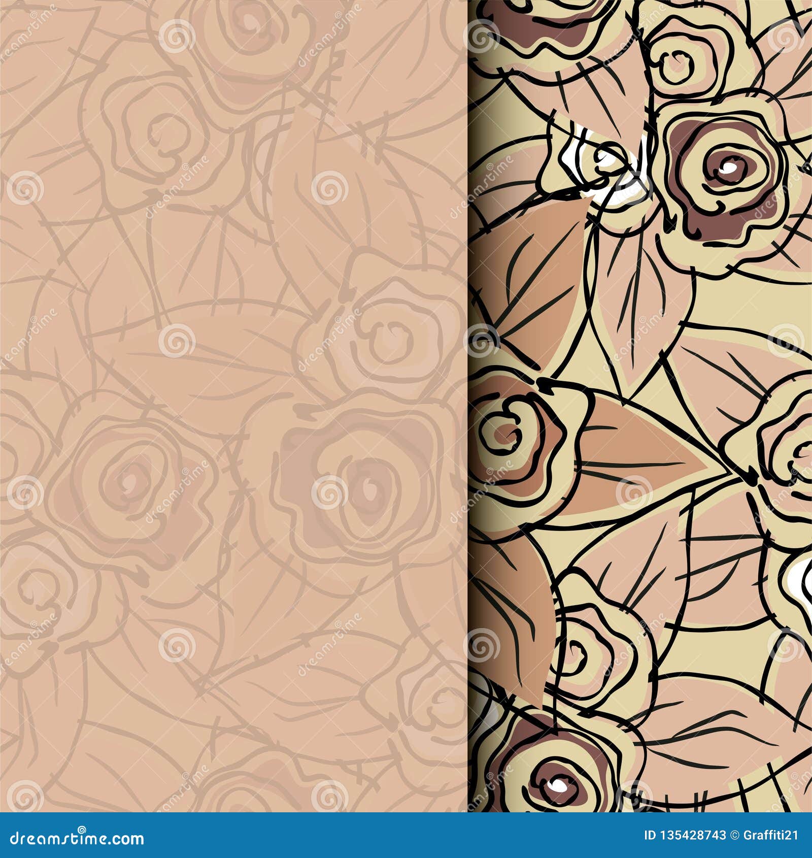 Pink Rose pattern stock vector. Illustration of design - 135428743