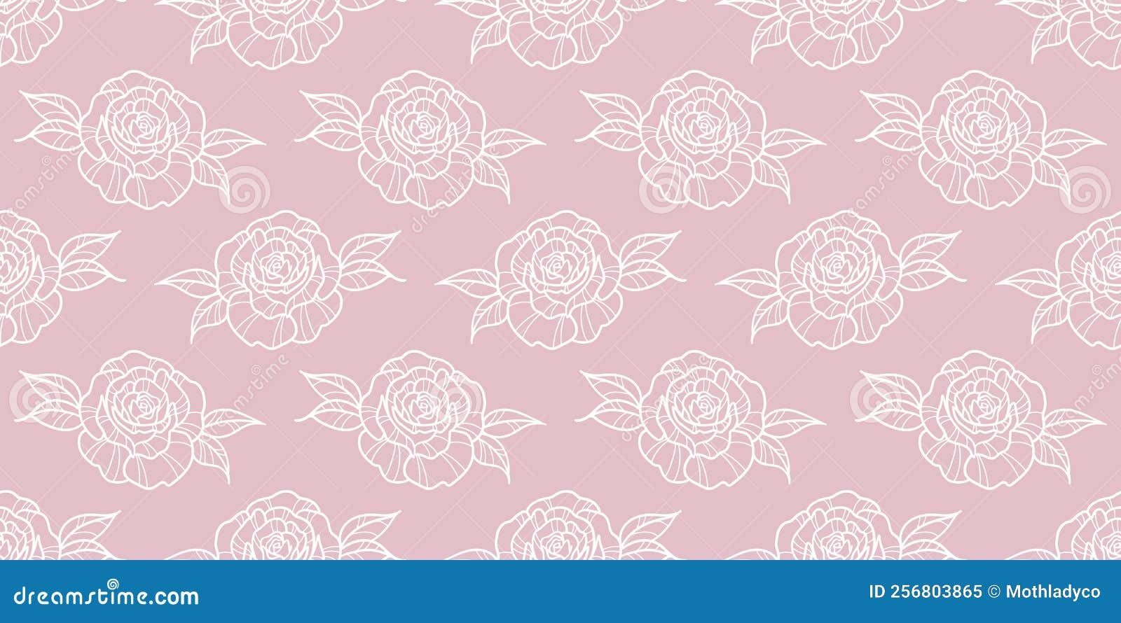 Pink Rose Pattern, Seamless Repeat Background, Vector Stock Vector ...