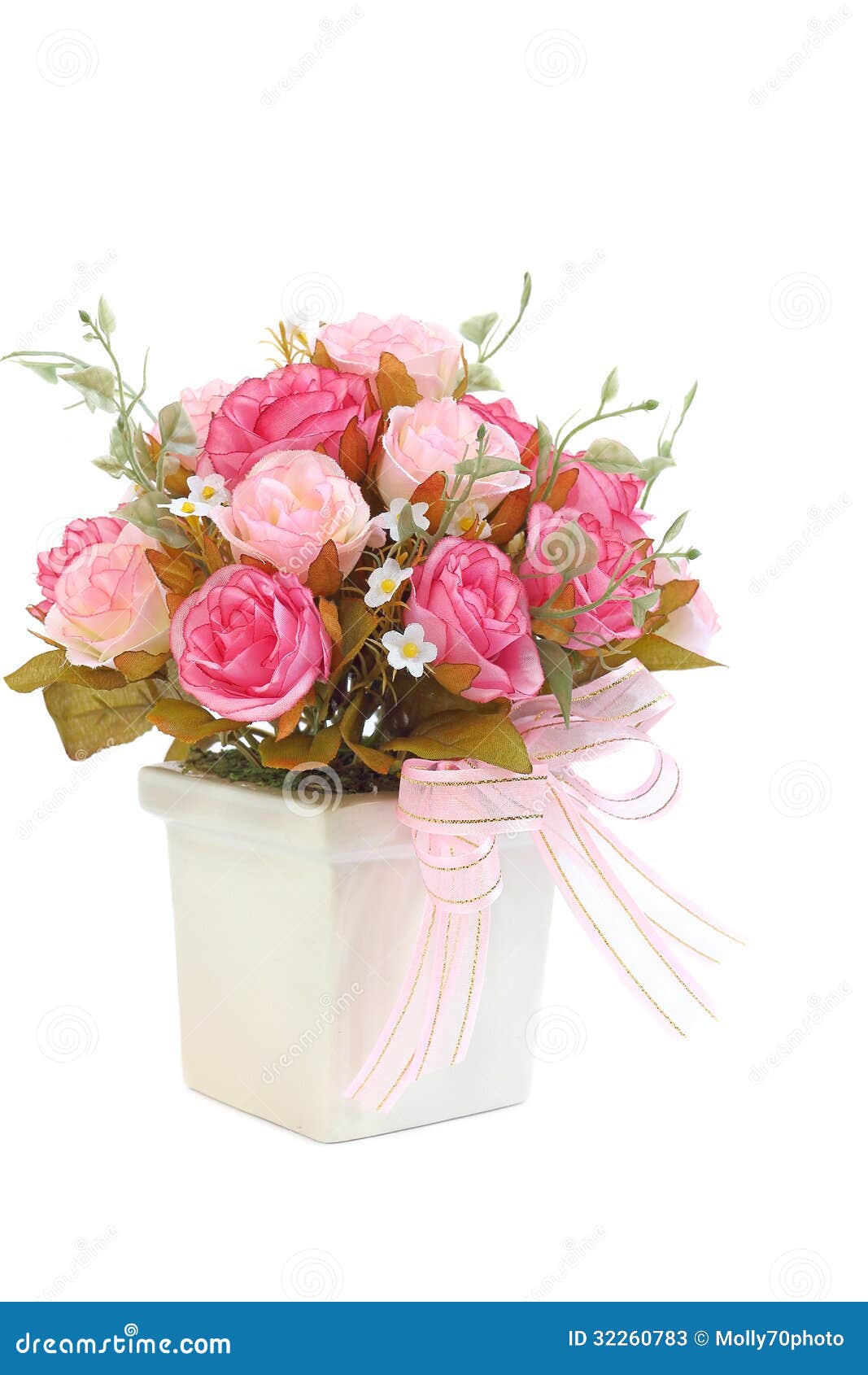 Pink rose in a white vase stock image. Image of romantic - 32260783