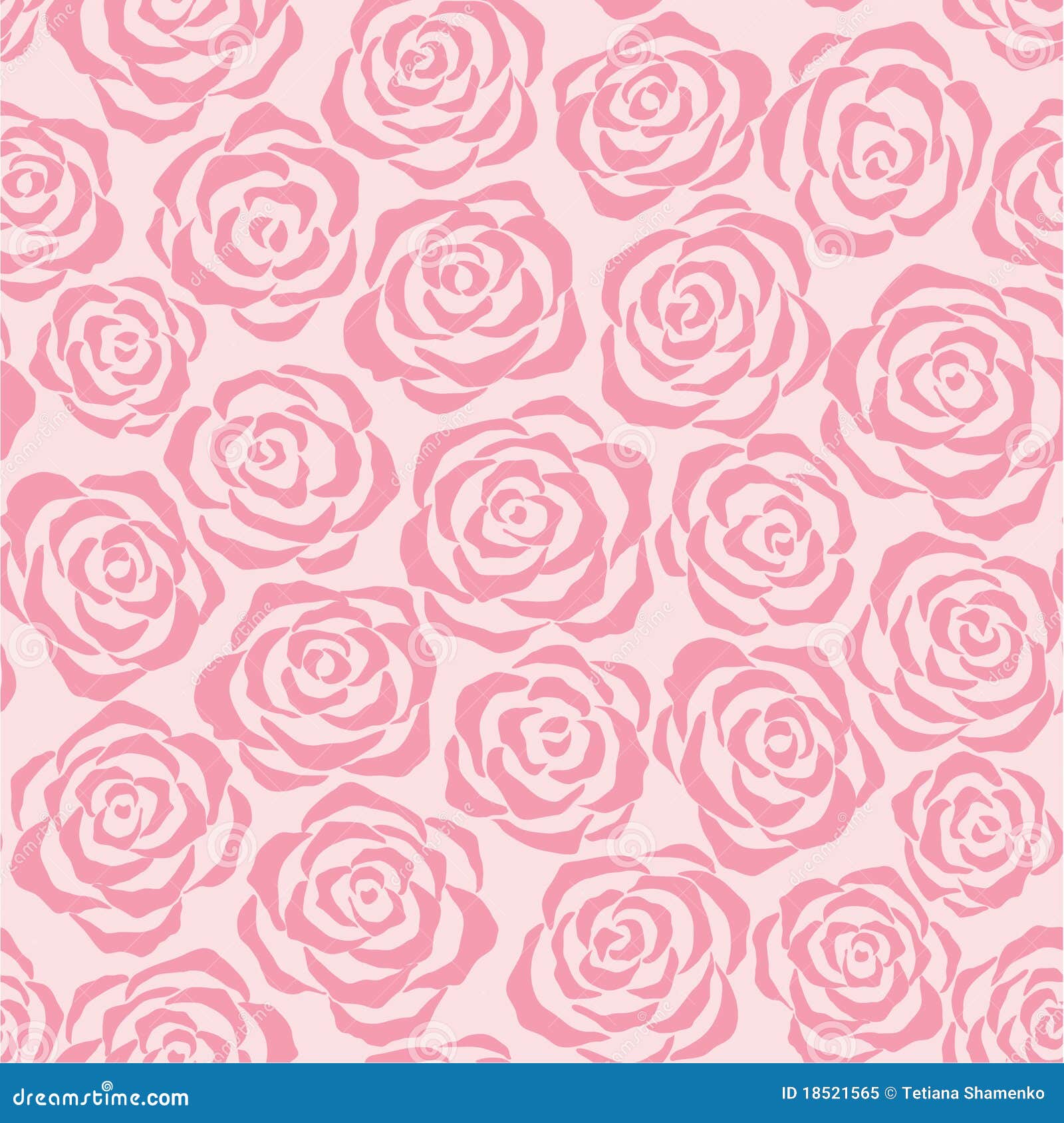 Pink roses (background) stock vector. Illustration of garden - 18521565