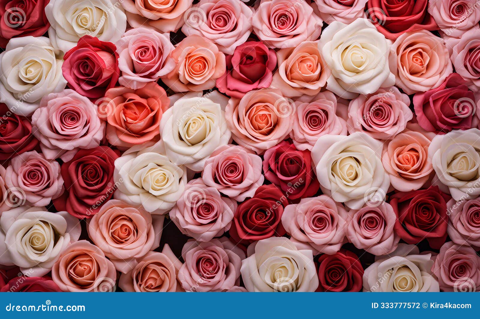 Background Illustration of Roses Seamless Panorama Pattern Stock Photo ...