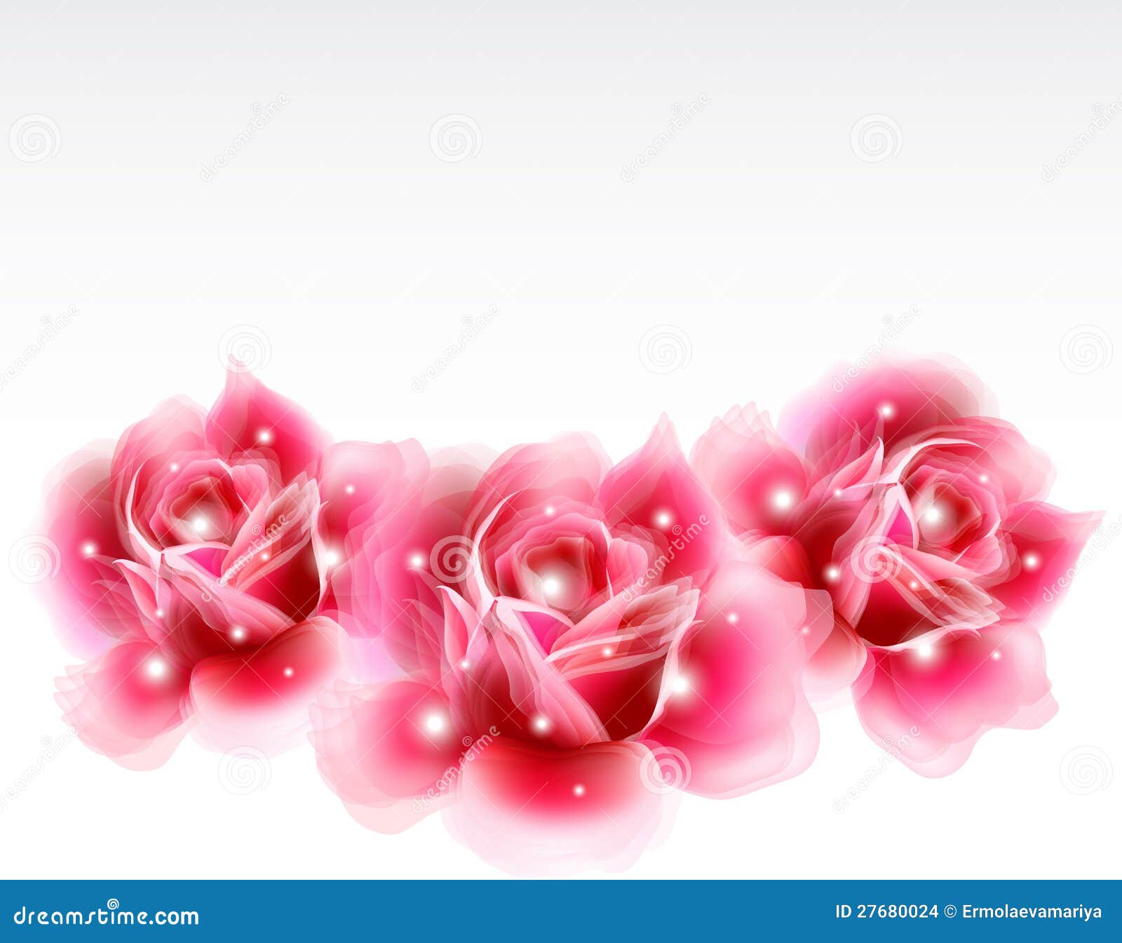 Pink Roses Floral Design Elements. Vector Stock Illustration ...