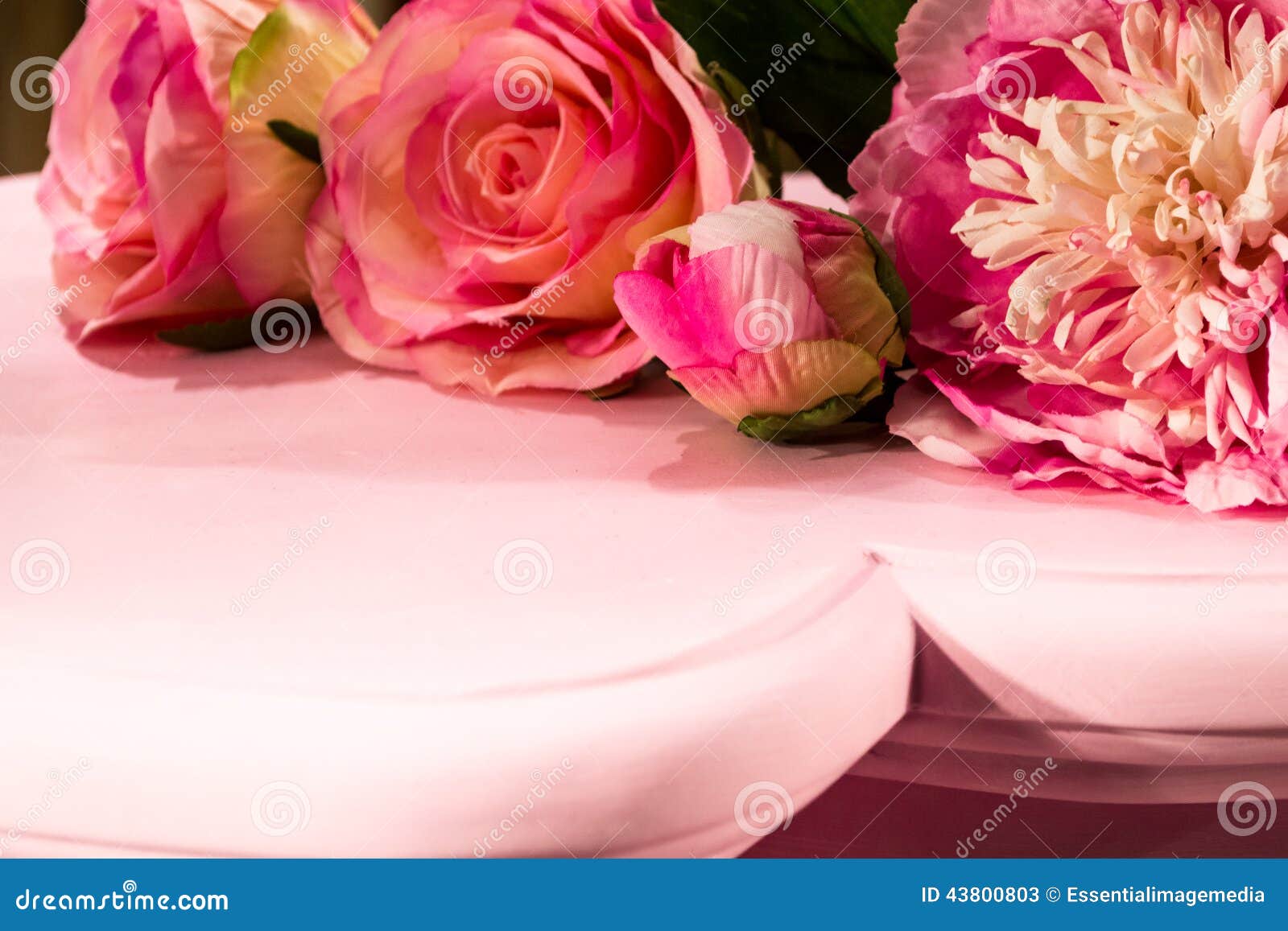 Pink Roses on Pink Table (2) Stock Image - Image of invitation, close ...