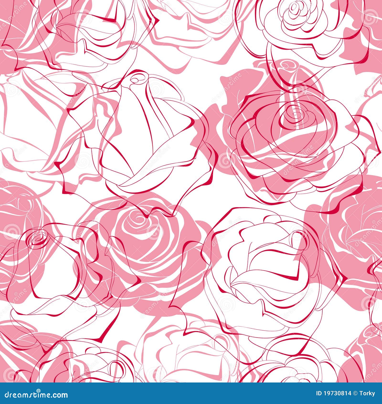 Pink Roses Seamless Pattern Stock Vector - Illustration of holiday ...