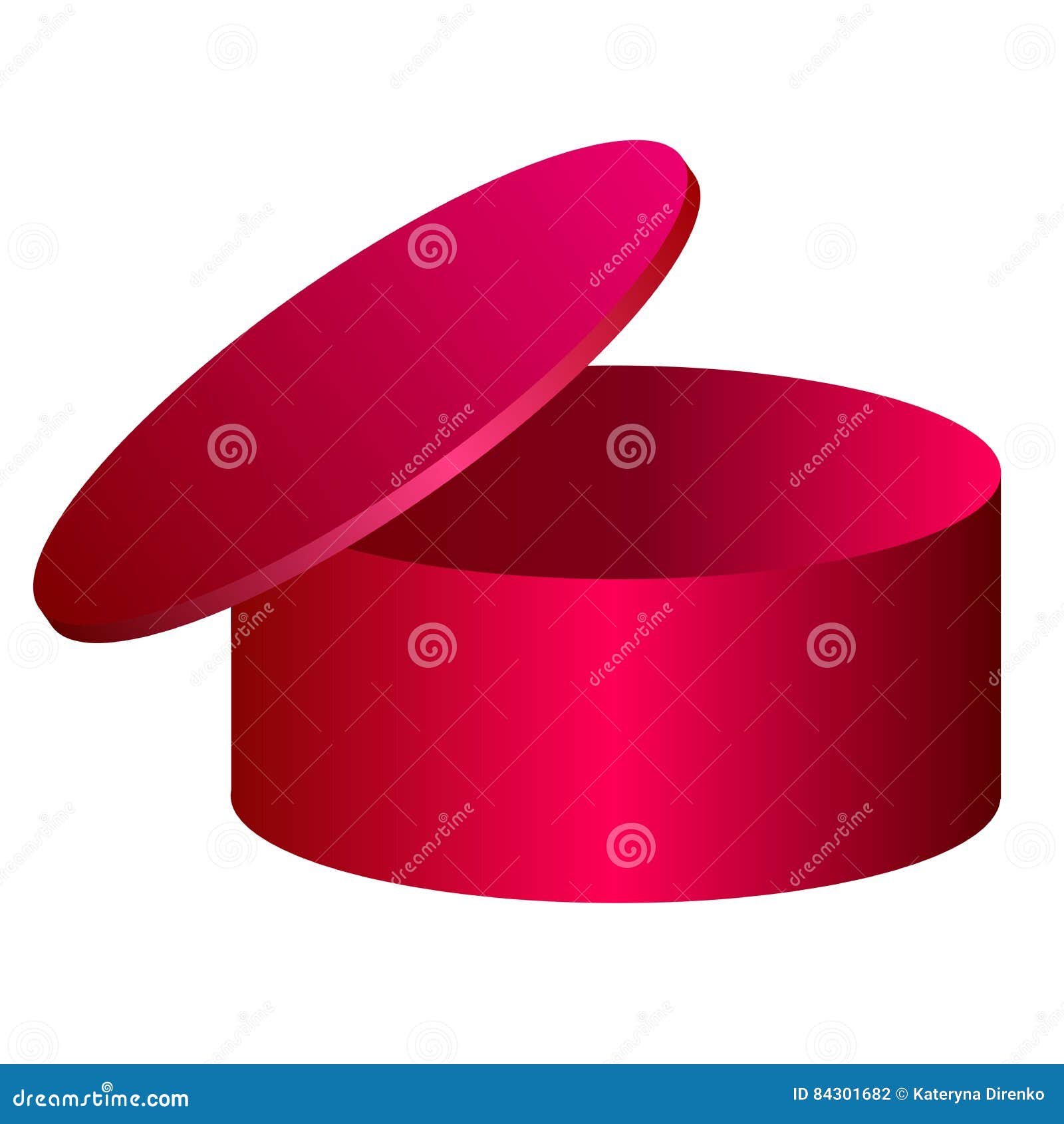 Pink Round Box. Vector Illustration Stock Illustration - Illustration ...