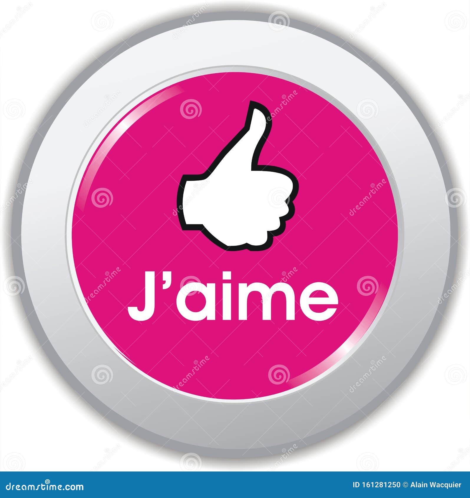 Button with Writing I Like on it Stock Illustration - Illustration of ...