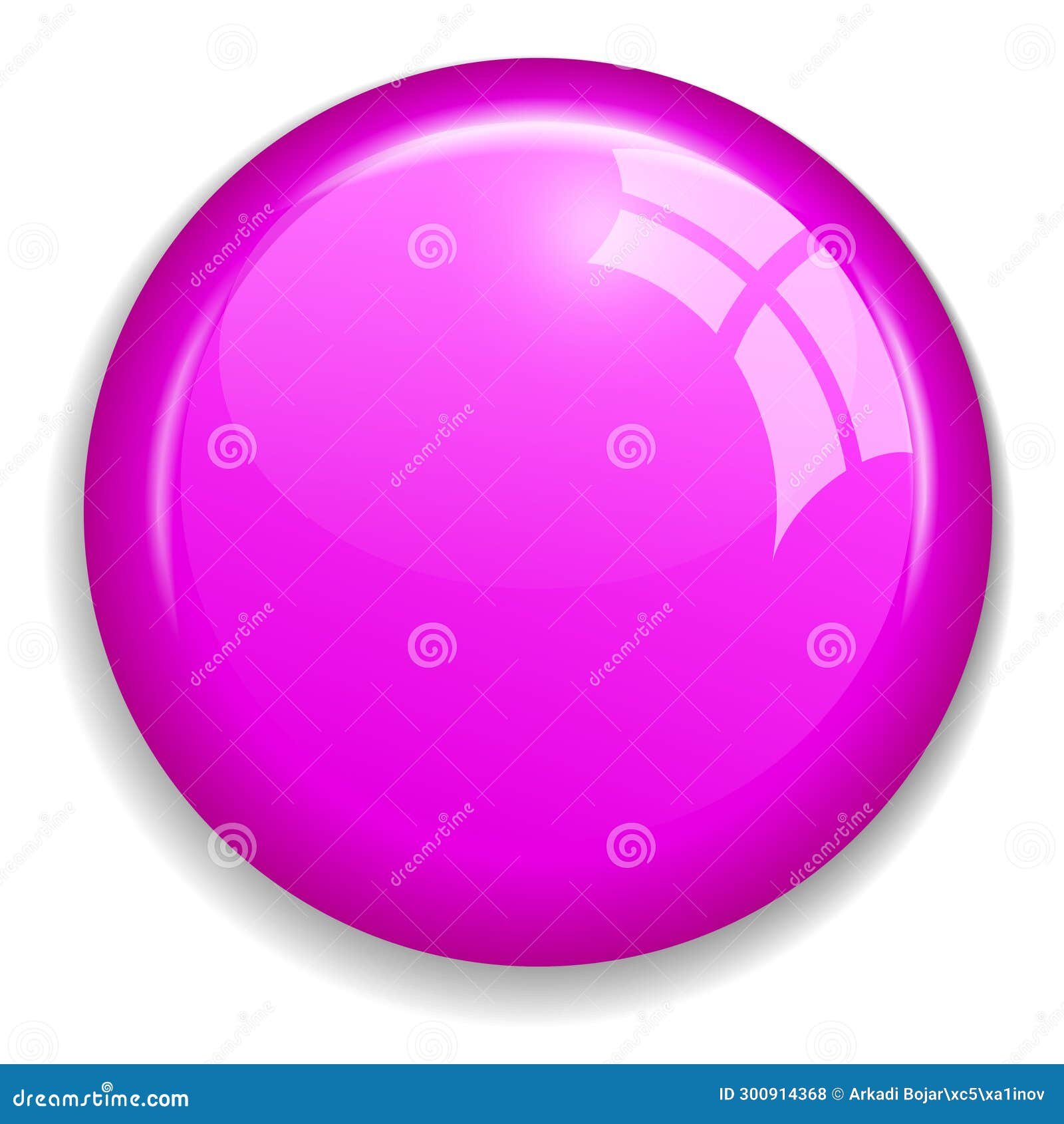 Pink round magnet button stock vector. Illustration of glassy - 300914368
