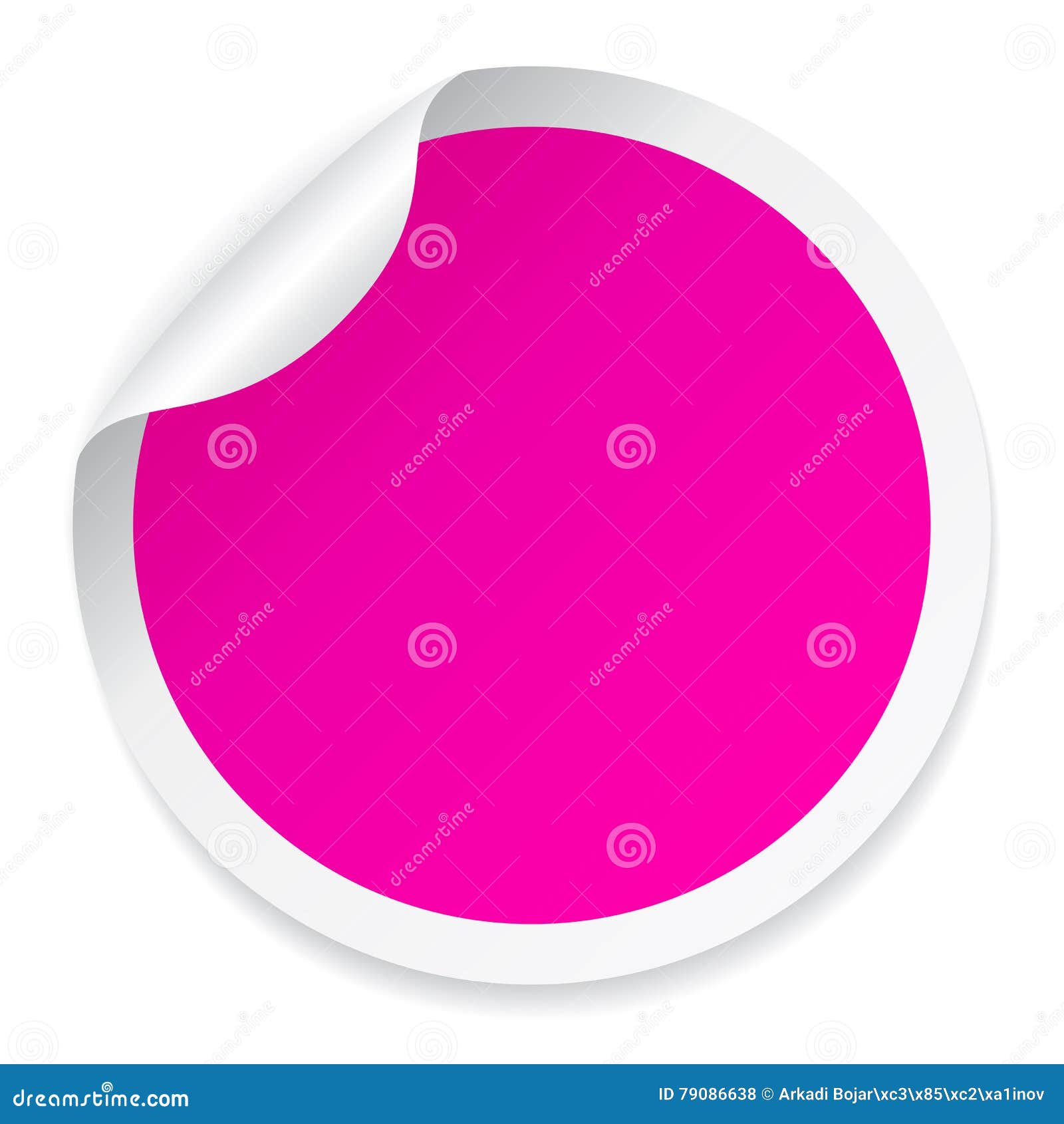 Pink round sticker stock vector. Illustration of banner - 79086638