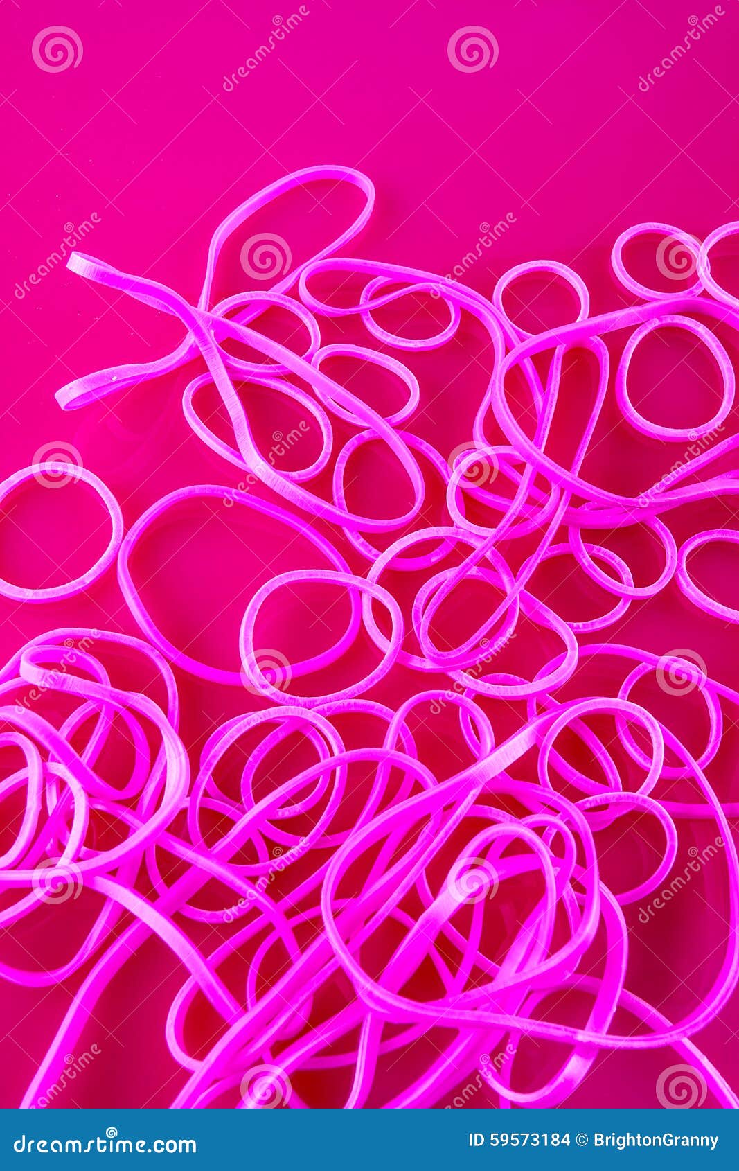 Pink rubber bands stock photo. Image of ringshaped, space - 59573184