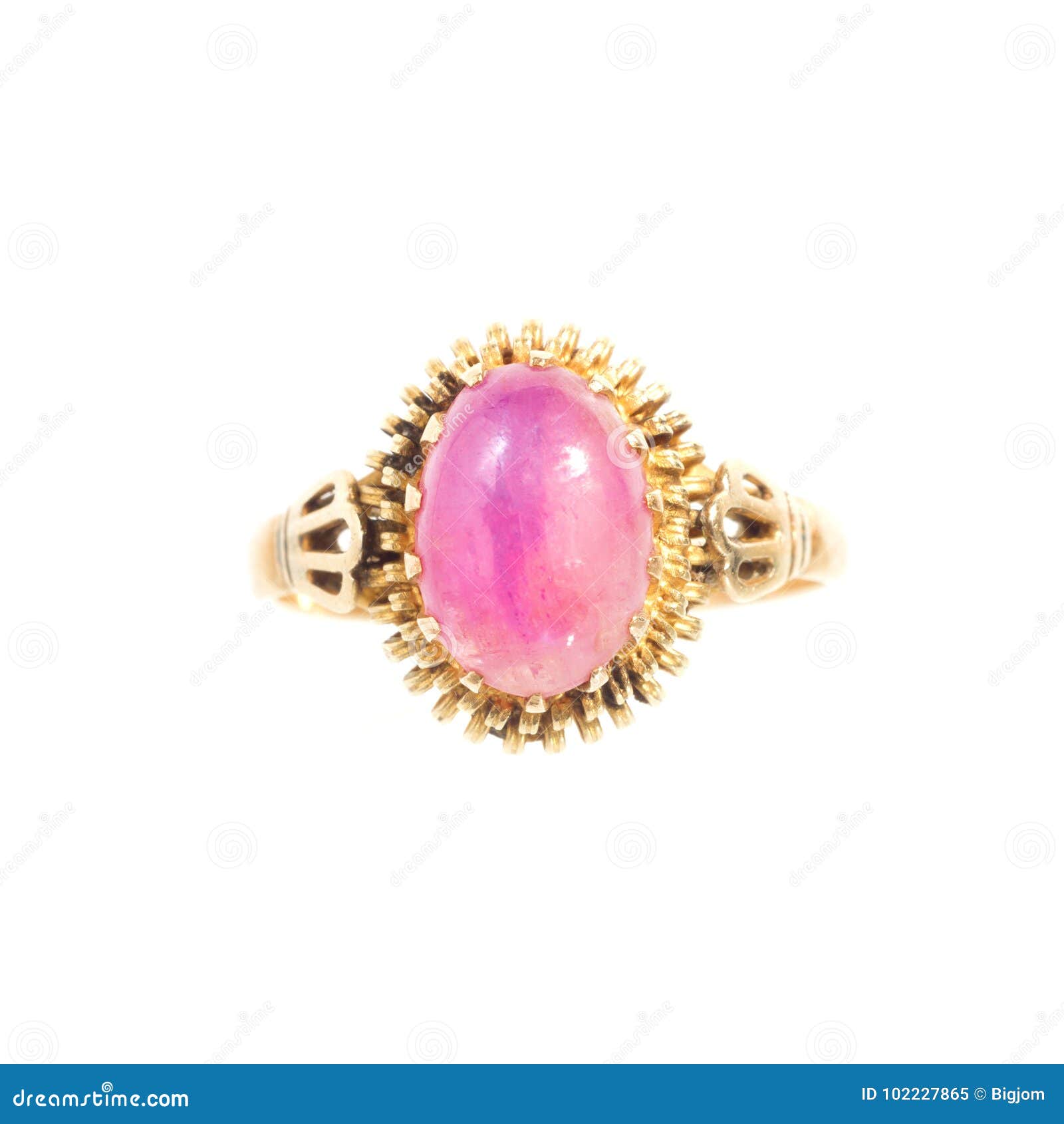 Pink ruby on gold ring stock image. Image of accessory - 102227865