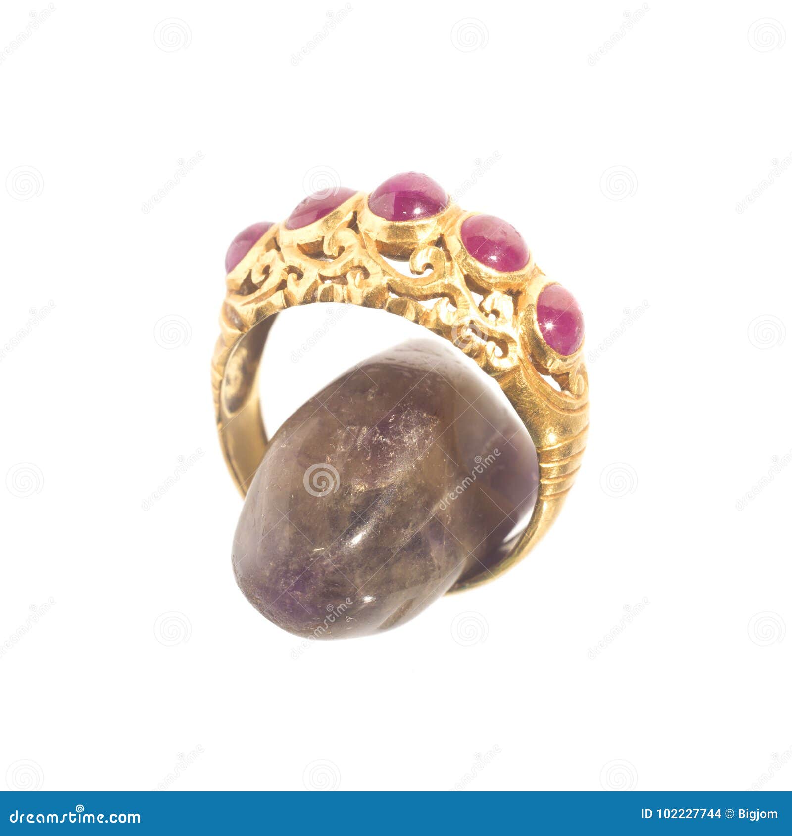 Pink ruby on gold ring stock photo. Image of pink, celebration - 102227744