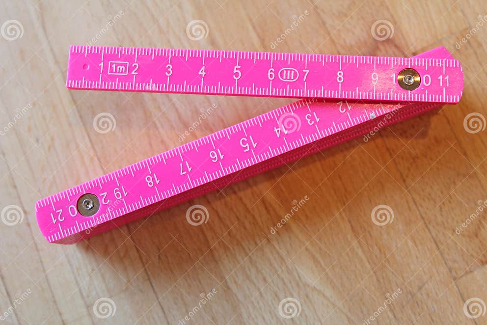 Pink ruler stock image. Image of foldable, background - 66792291