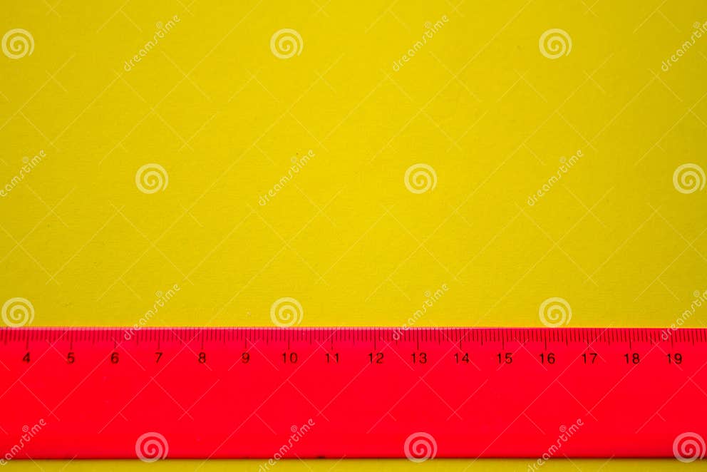 Pink Ruler on Yellow Background Stock Photo - Image of woman, ruler ...
