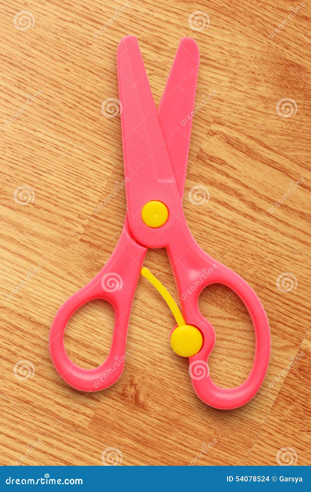Pink Safe Children Scissors Stock Photo - Image of open, pink: 54078524