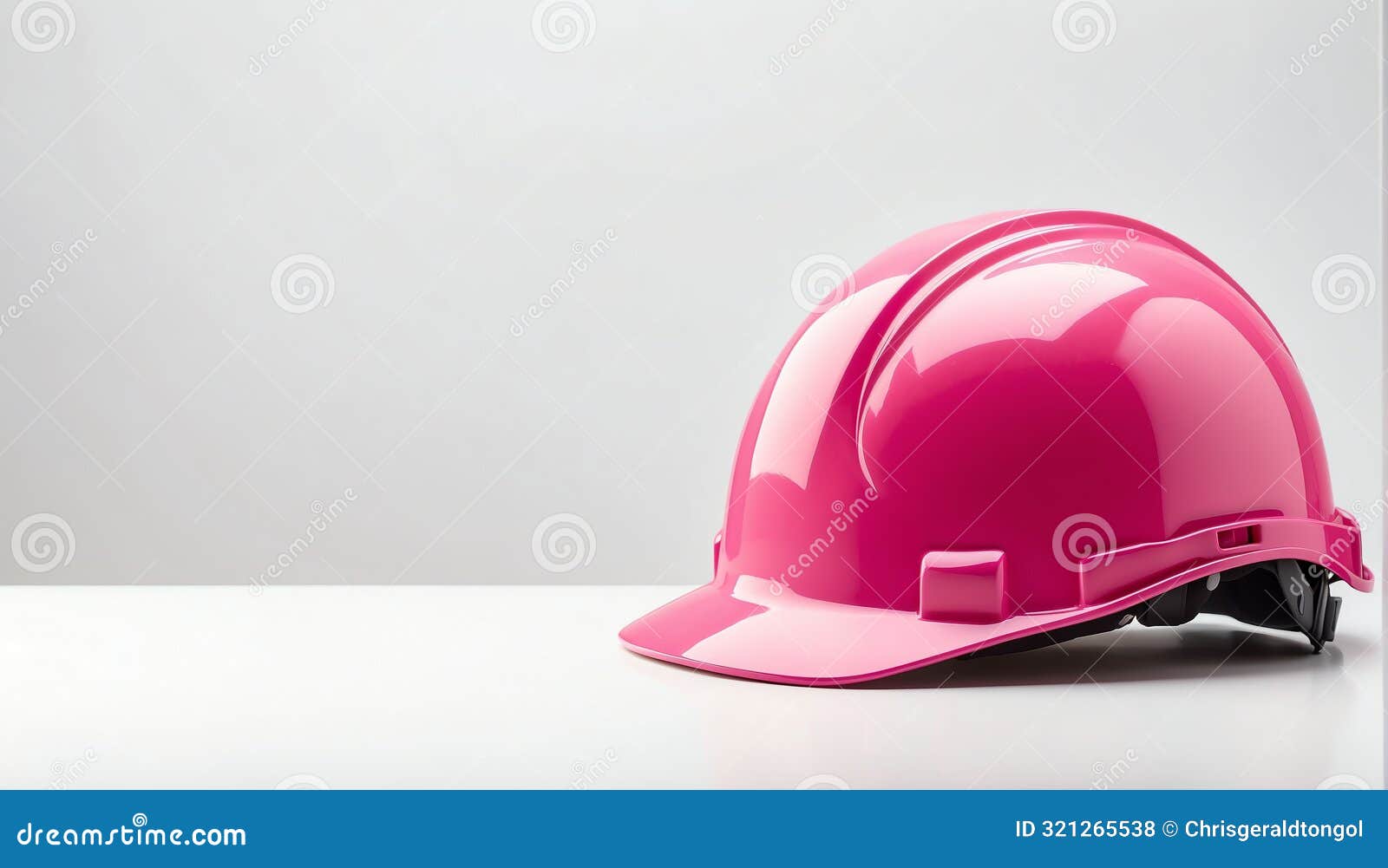 Pink Safety Helmet on Plain White Background with Ai Generated Stock ...
