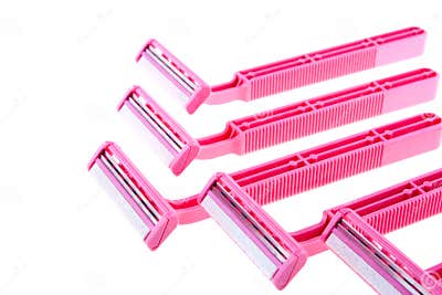 Pink safety razors stock photo. Image of personal, grooming - 11057978