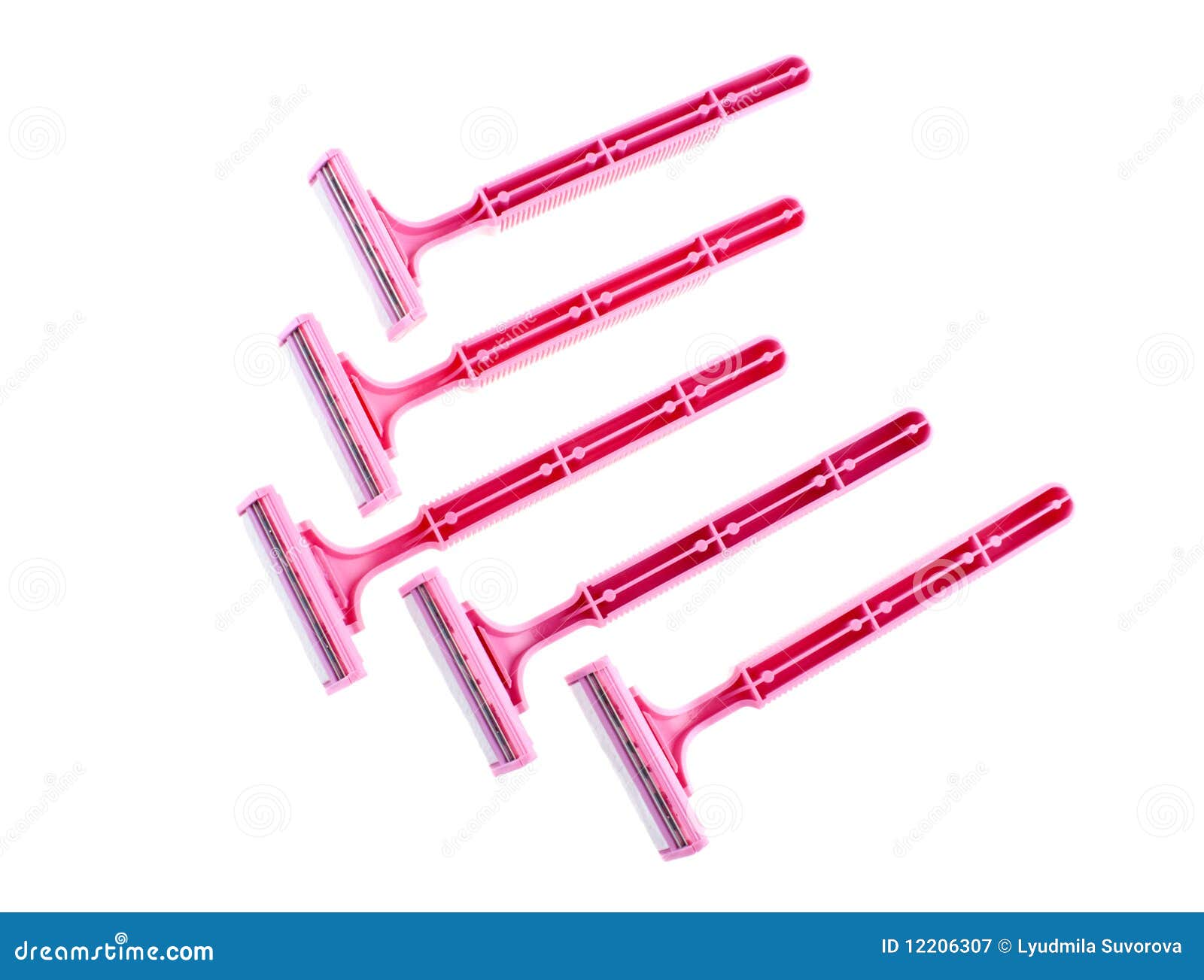 Pink safety razors stock image. Image of background, white - 12206307