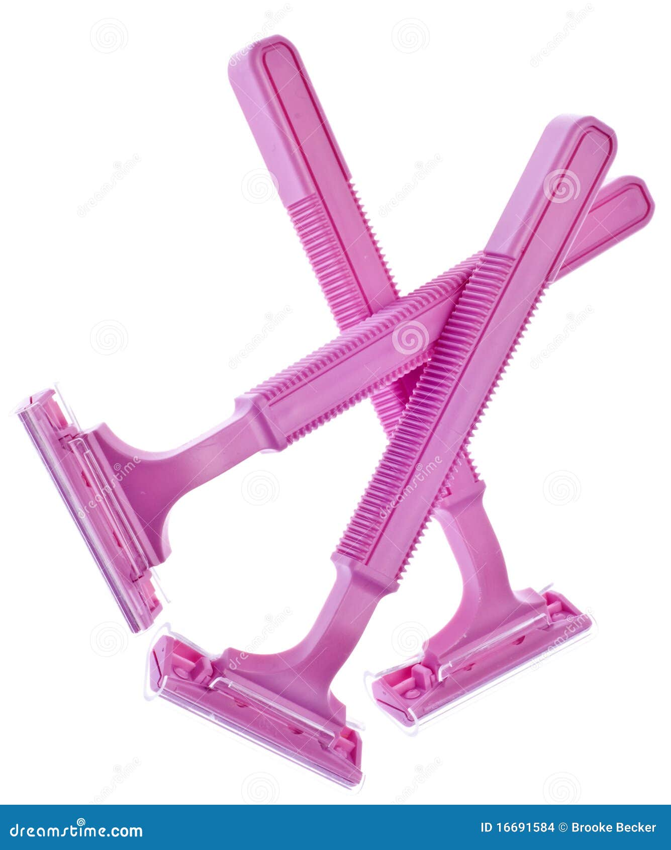 Pink Safety Razors stock photo. Image of trio, plastic - 16691584