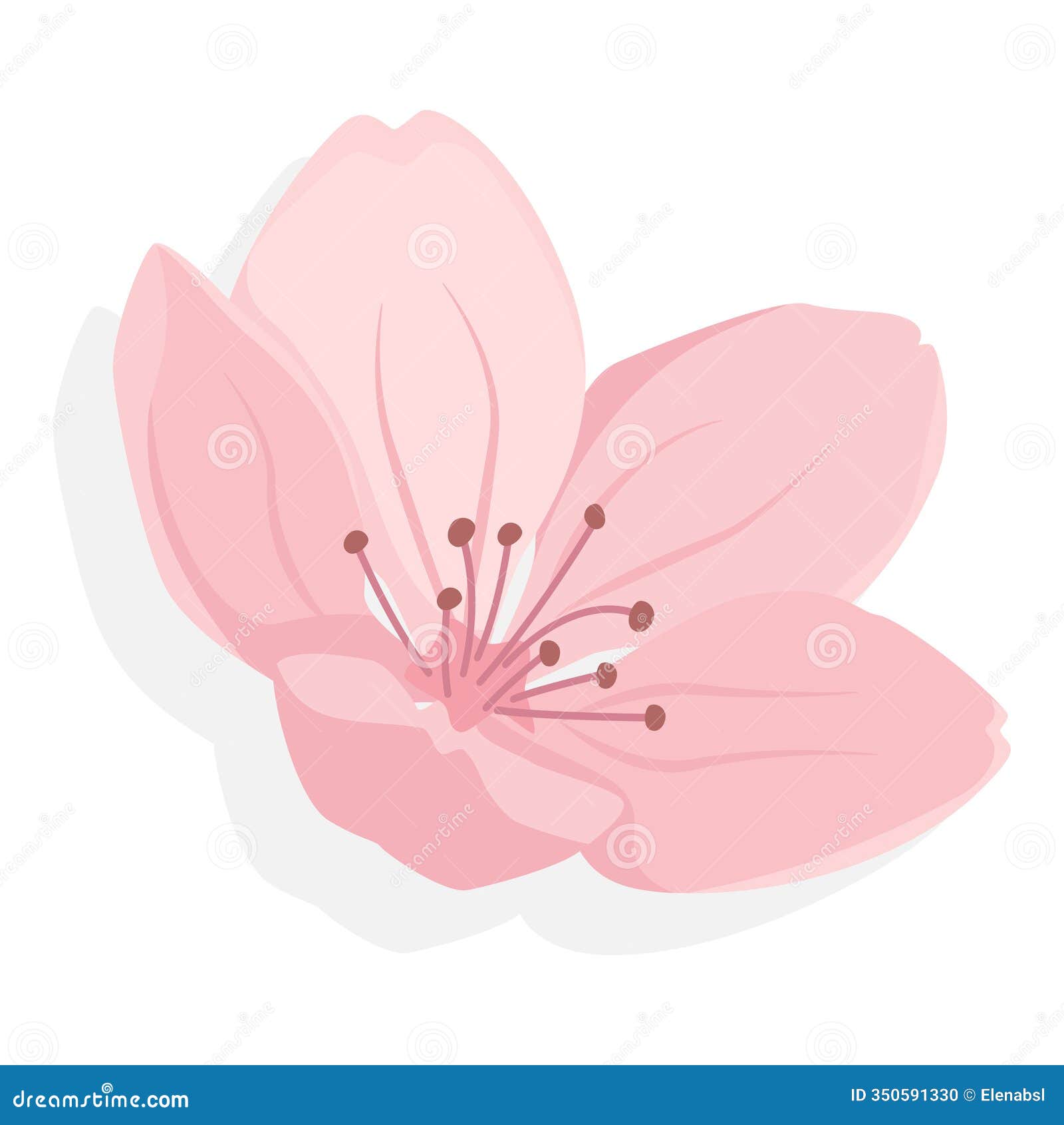 Pink Sakura Falling Petals Vector Background | CartoonDealer.com #146529613