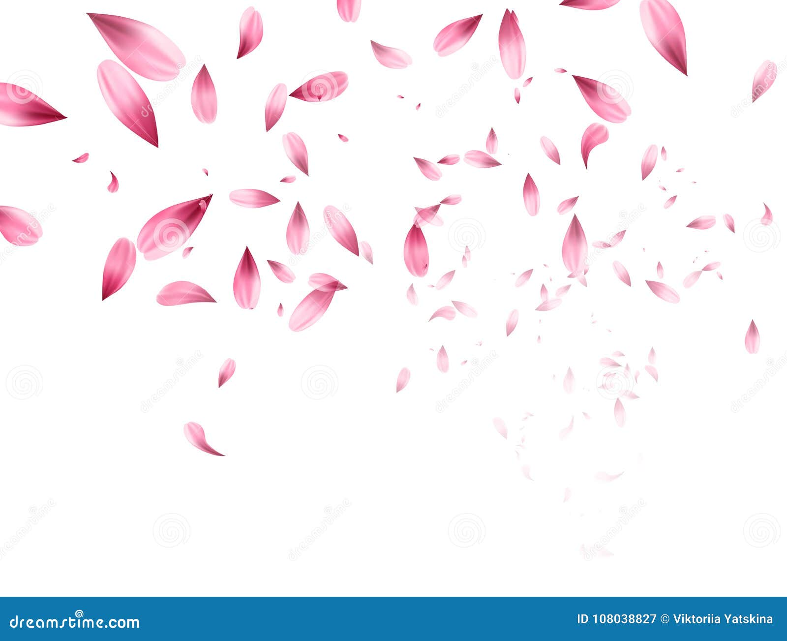 Sakura Falling Scatter With Full Moon, Landscape With Ice Mountain ...