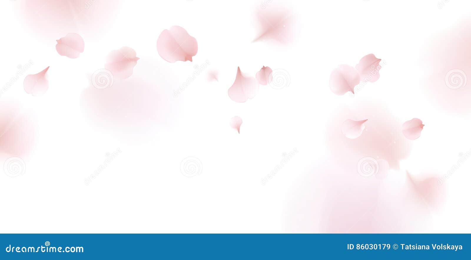 Pink Sakura Petals Falling Background Stock Vector - Illustration of ...