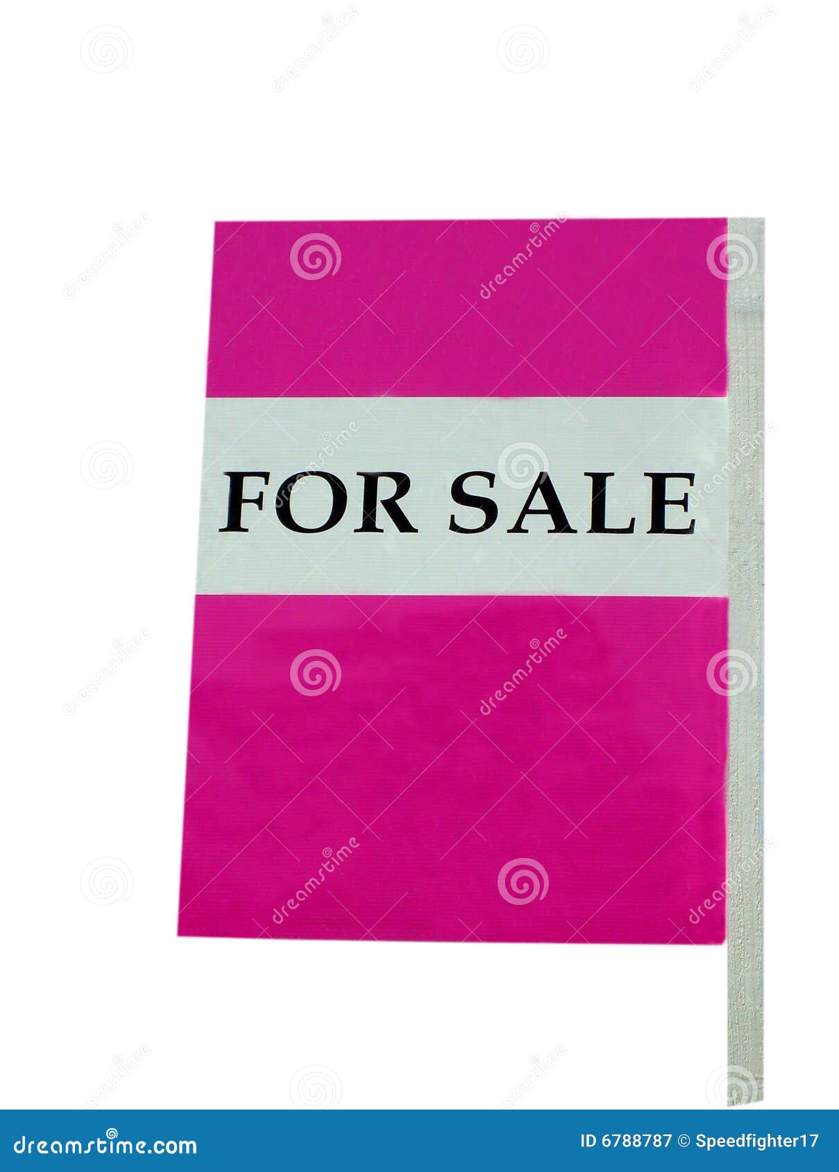 Pink for sale sign stock image. Image of white, sale, outdoors - 6788787