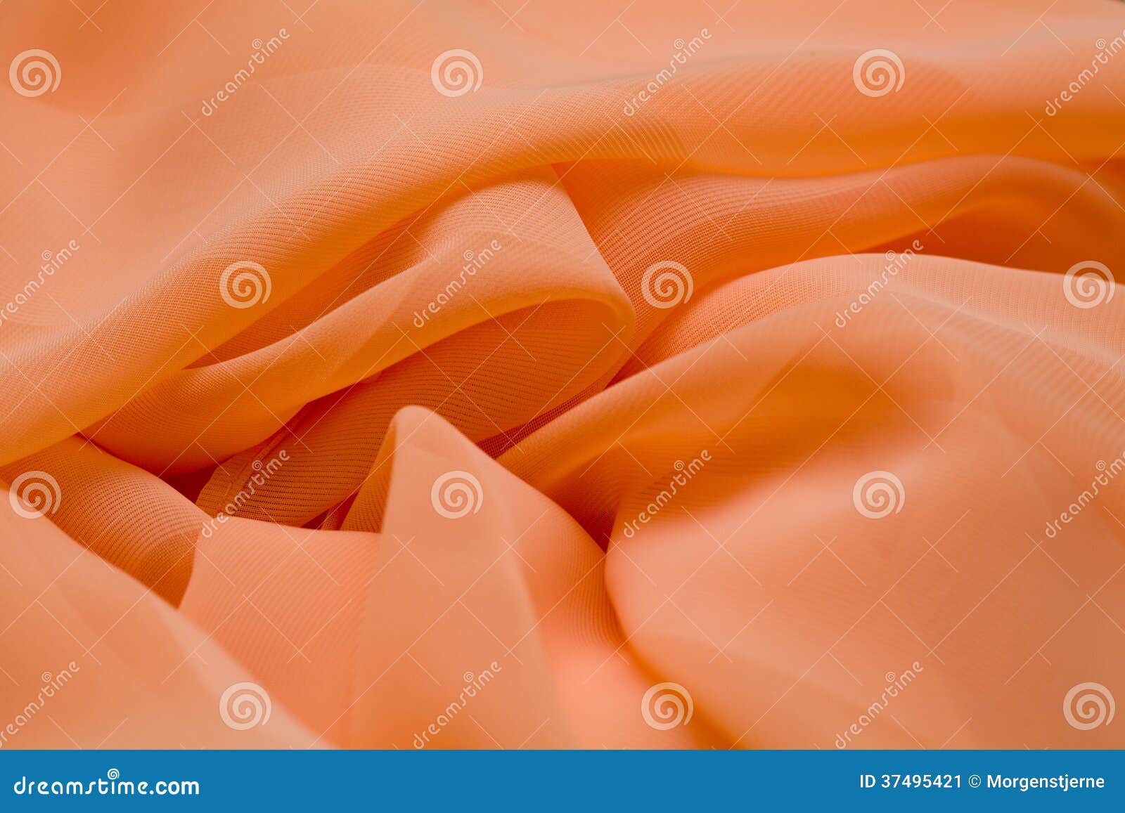 Pink, Salmon Silk Tender Colored Textile, Elegance Rippled Material ...