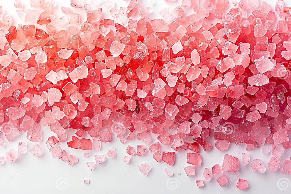 Pink Salt Crystals Creating a Gradient Effect from Dense To Sparse on a ...
