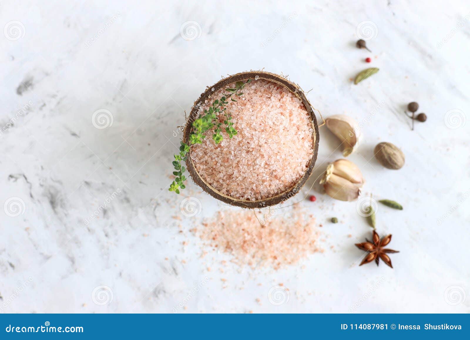 Pink salt in a Cup stock image. Image of exotic, background - 114087981