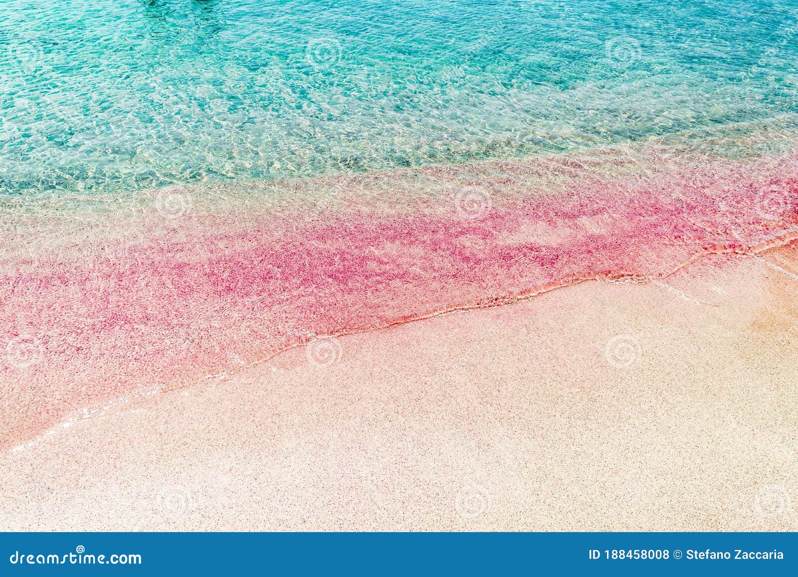 Pink Sand in Elafonissi Beach, Crete, Greece Stock Photo - Image of ...