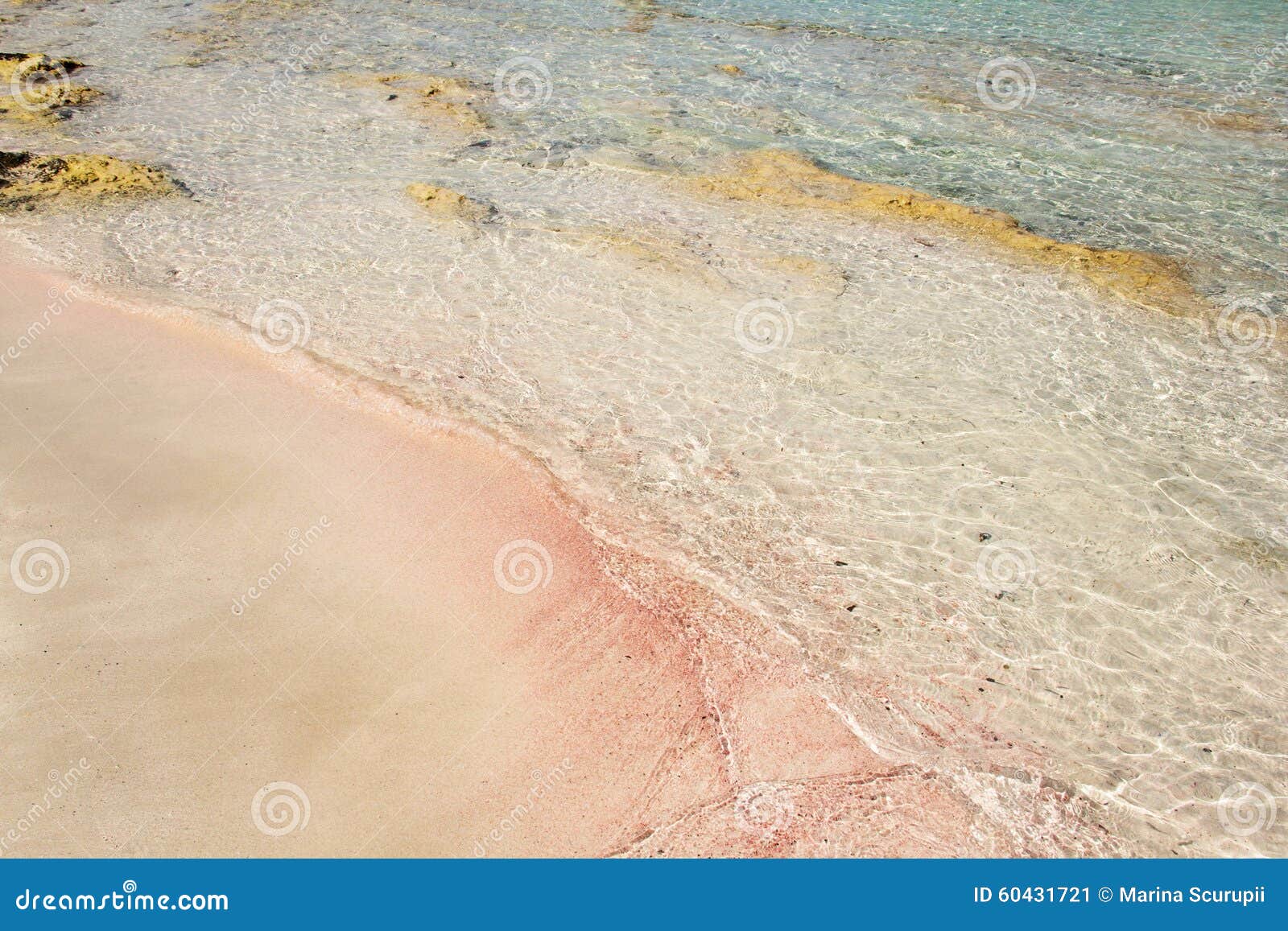 Pink sand lagoon stock image. Image of mediterranean - 60431721