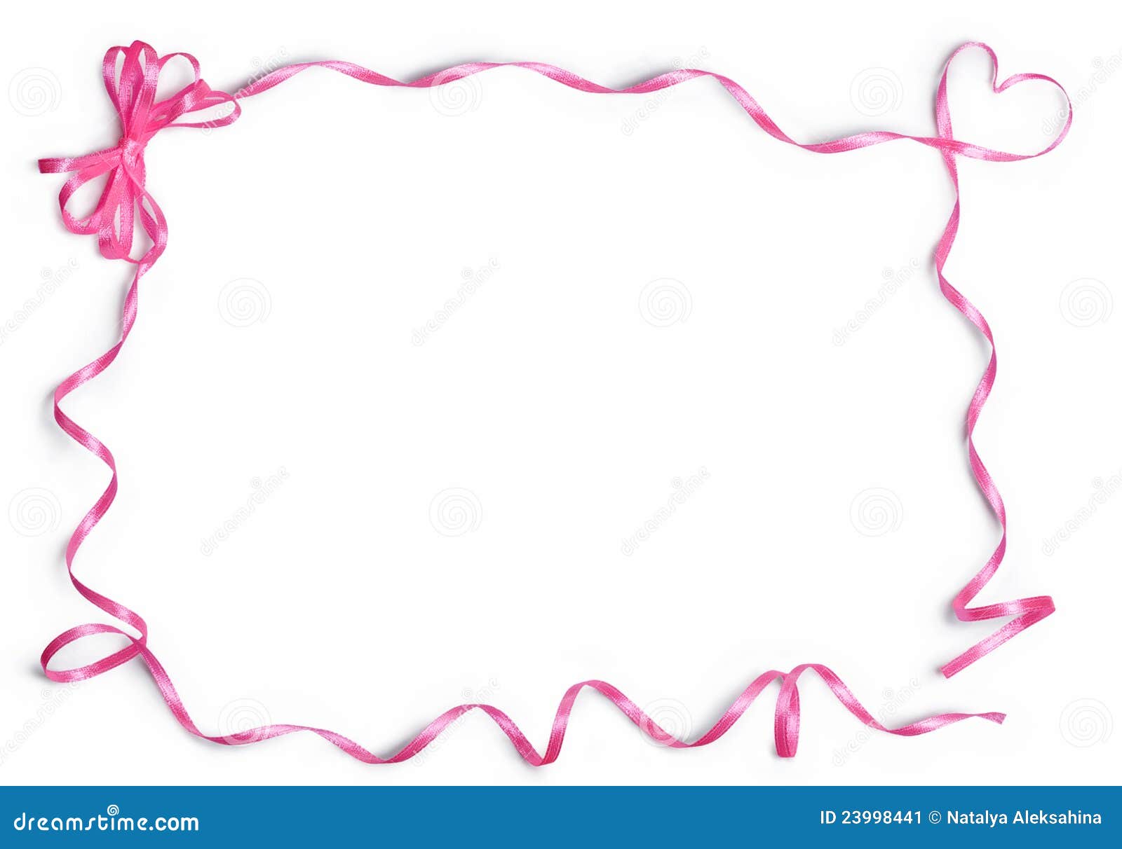 Pink satin ribbon frame stock image. Image of concept - 23998441