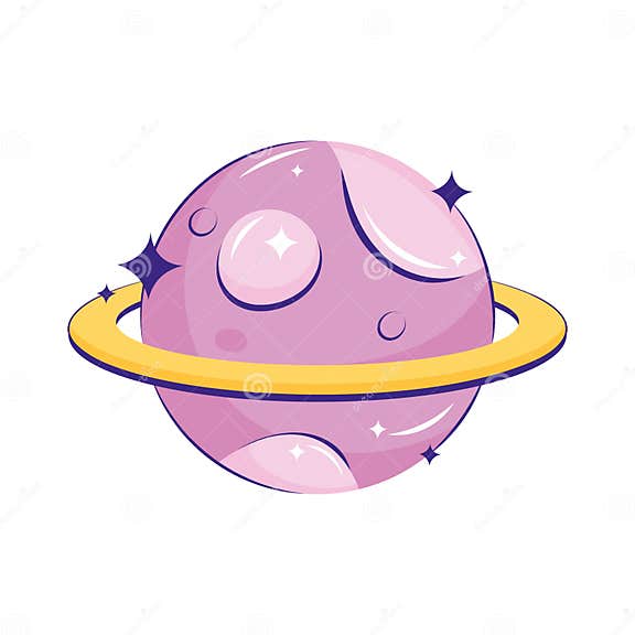 Pink saturn design stock illustration. Illustration of saturn - 289173675