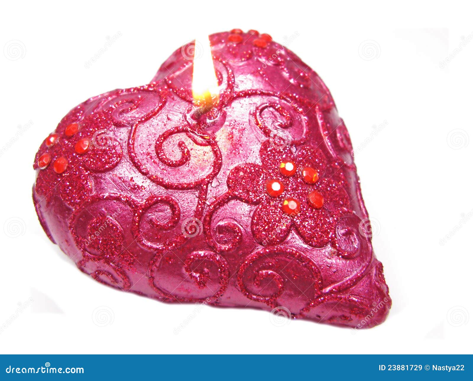 Pink Scented Aroma Candle Heart Shape Stock Image - Image of abstract ...