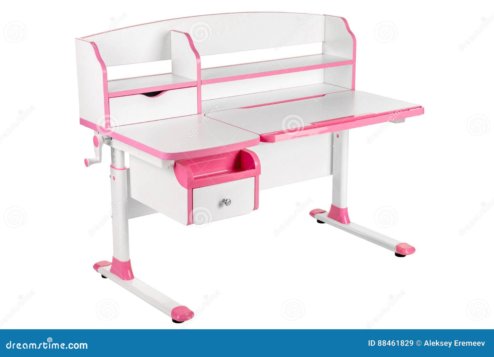Pink school desk stock image. Image of domestic, furniture - 88461829