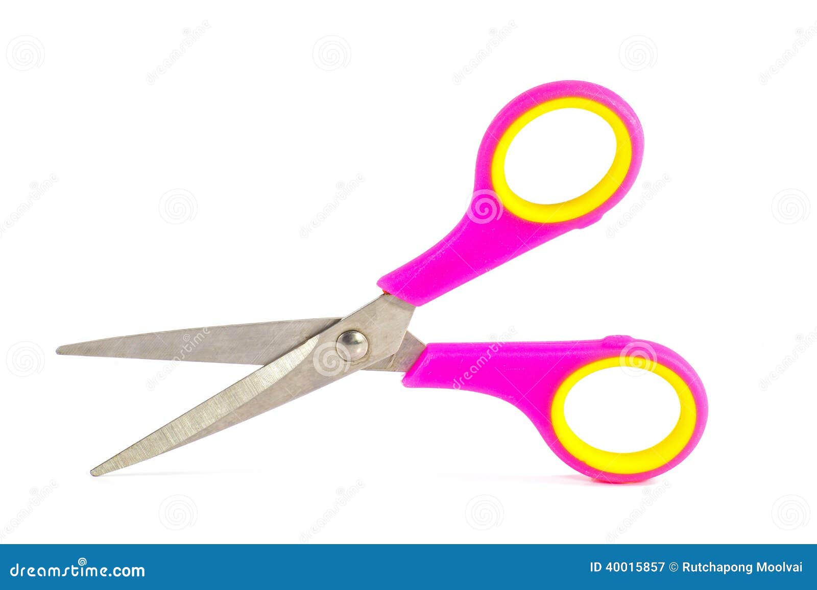Pink Scissors. Object is Isolated on White Background Stock Image ...