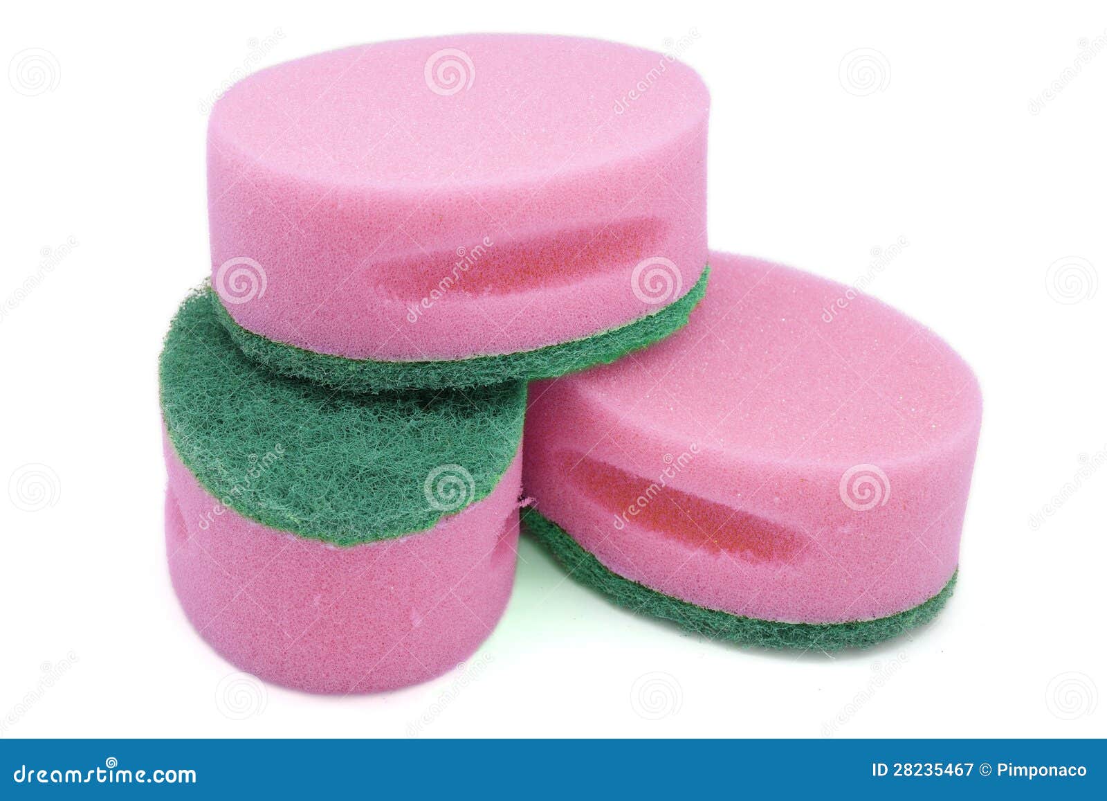 Pink Scourers stock image. Image of domestic, abrasive - 28235467