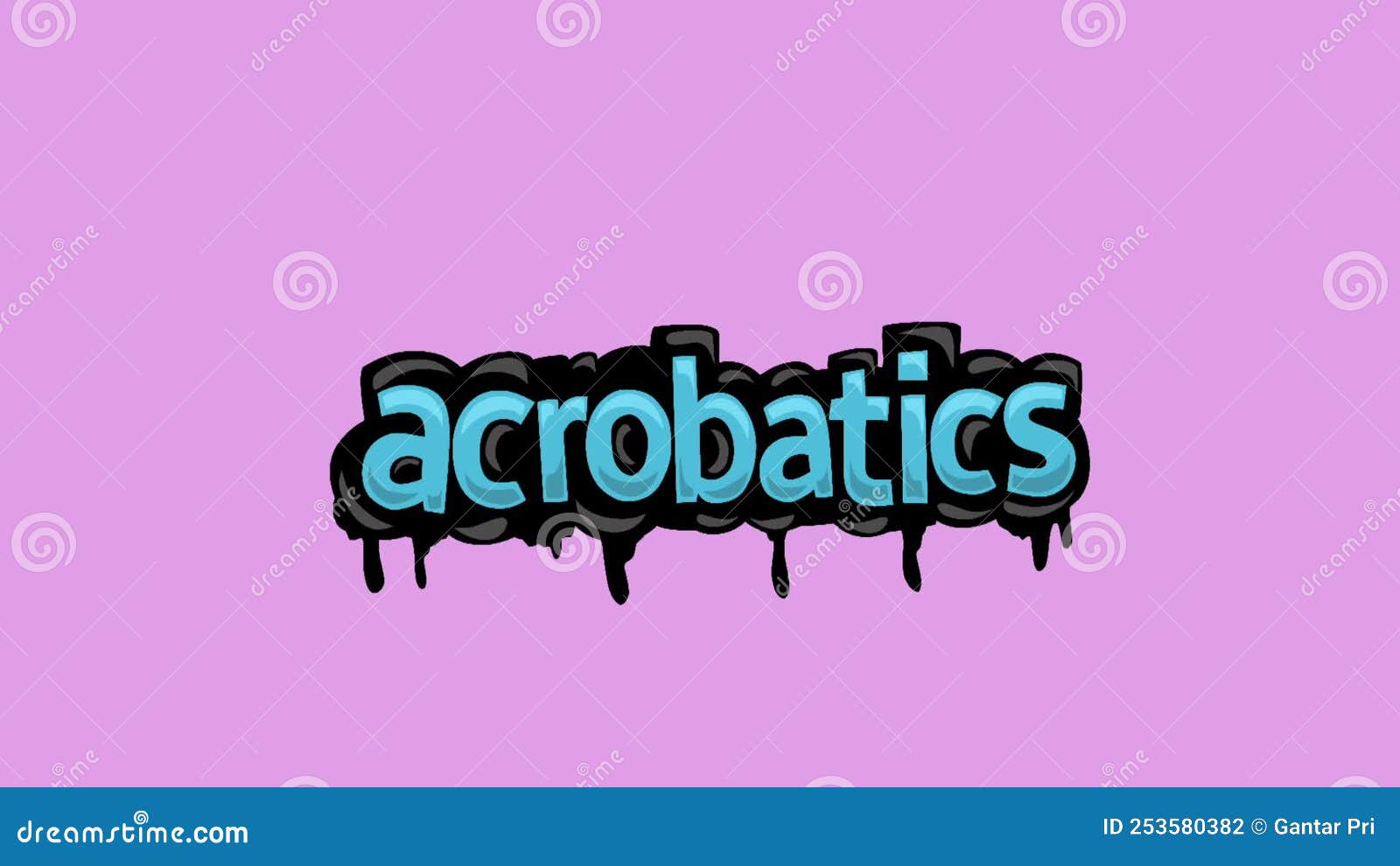 Pink Screen Animation Video Written ACROBATICS Stock Footage - Video of ...