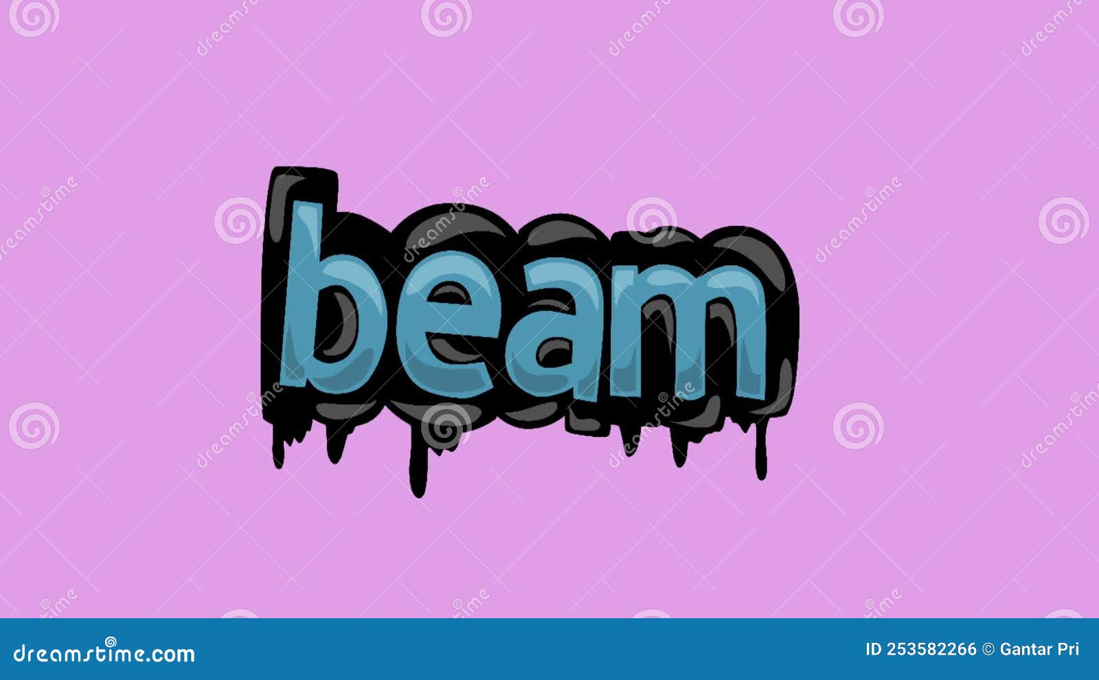 Pink Screen Animation Video Written BEAM Stock Footage - Video of ...