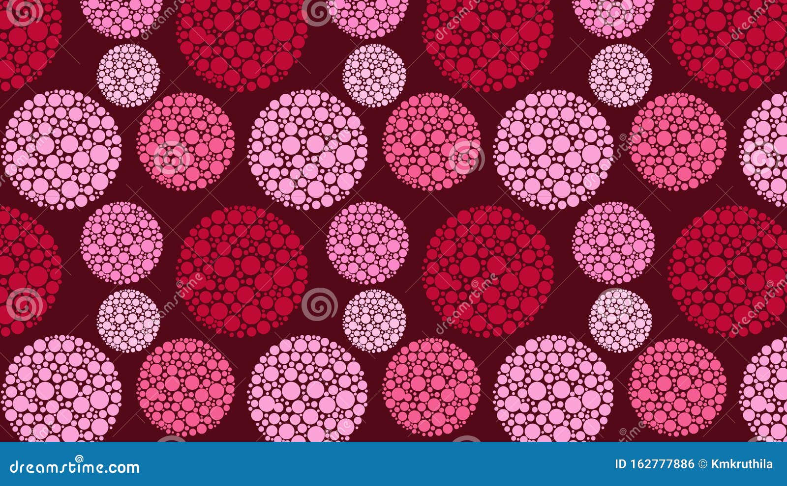 Pink Seamless Dotted Circles Background Pattern Stock Vector ...