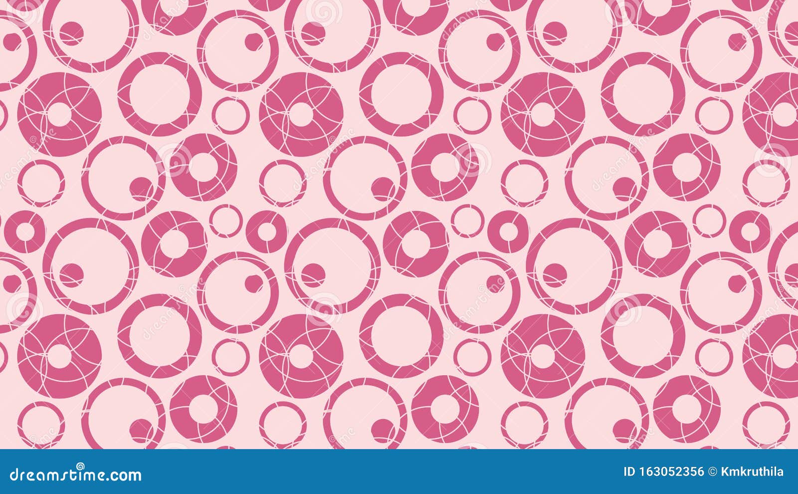 Pink Seamless Geometric Circle Pattern Background Illustrator Stock ...