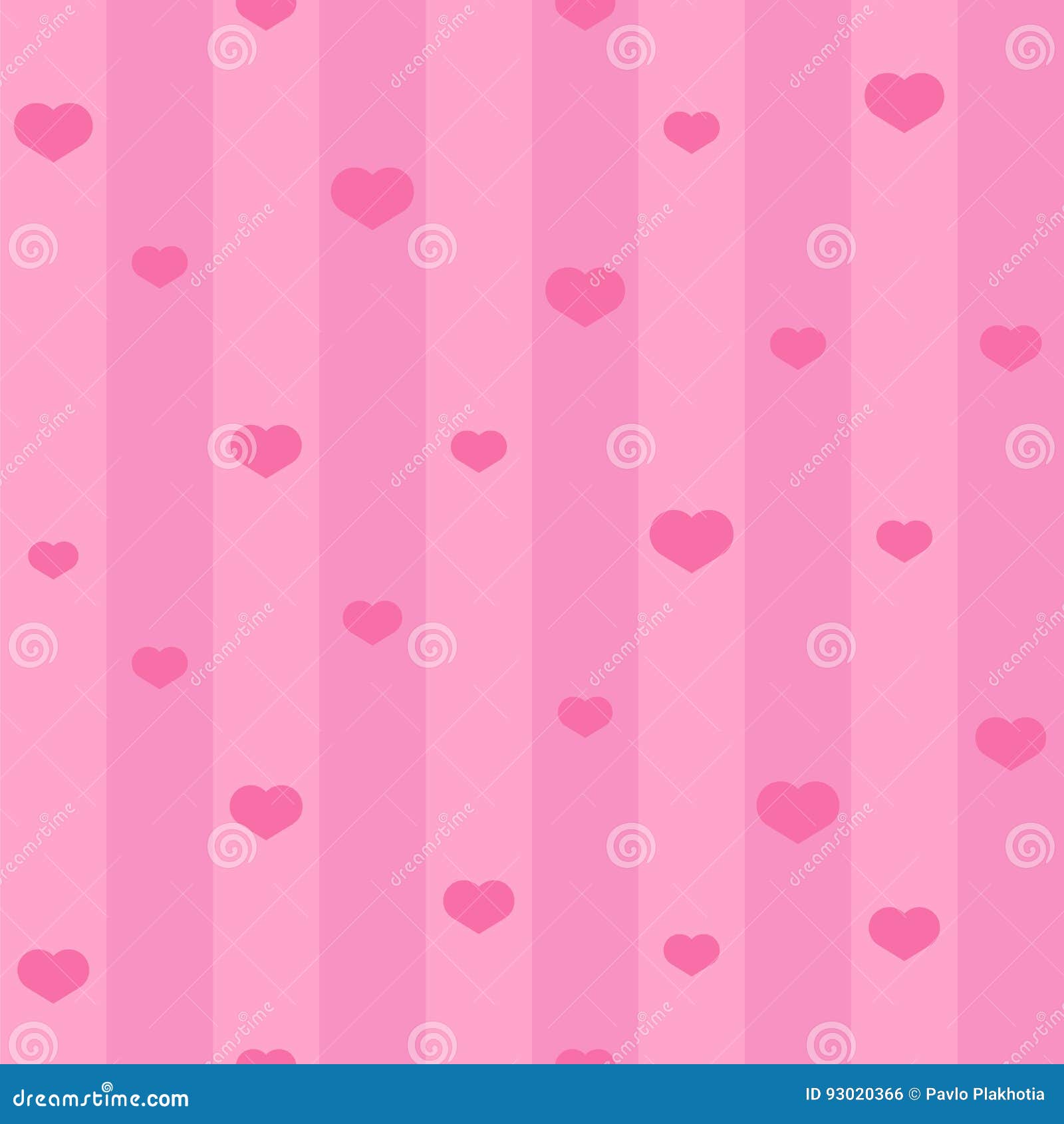 Pink Seamless Heart Pattern. Background with Hearts and Stripes Stock Vector - Illustration of ...