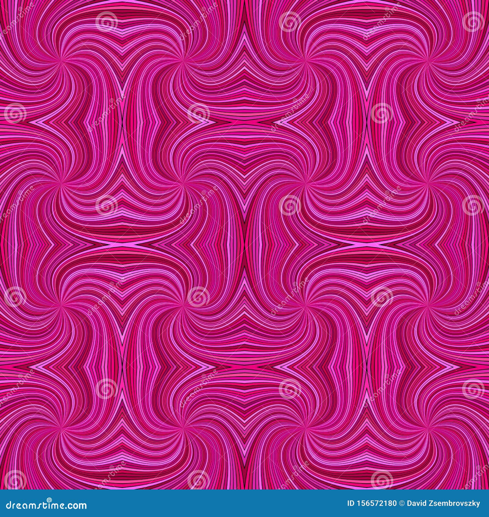 Pink Seamless Hypnotic Abstract Spiral Burst Stripe Pattern Background ...