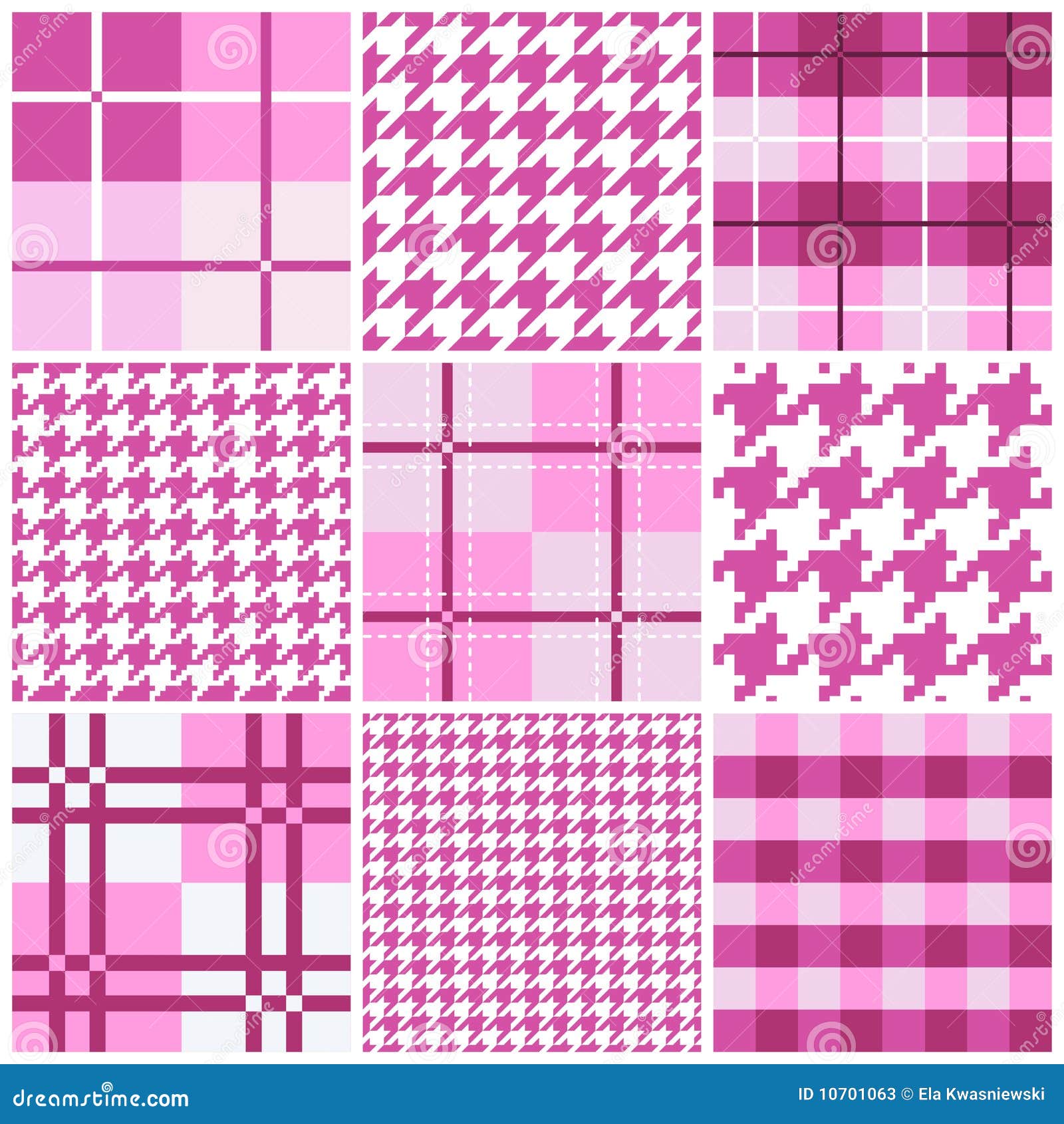 Pink Seamless Pattern Collection Stock Vector - Illustration of ...