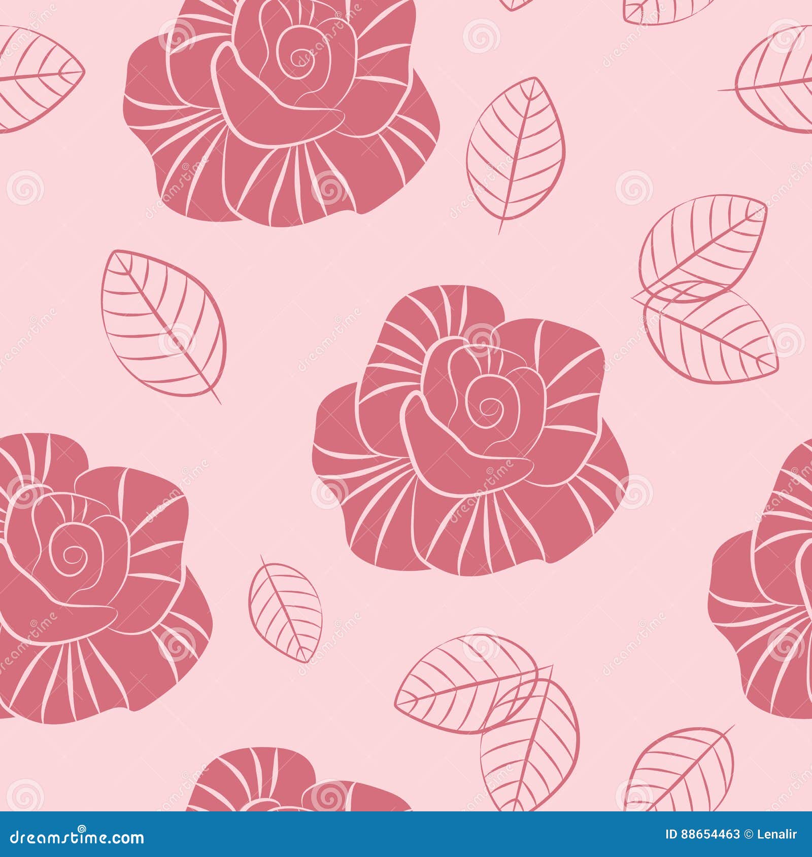 Pink Seamless Pattern Stock Vector Illustration Of Background 88654463