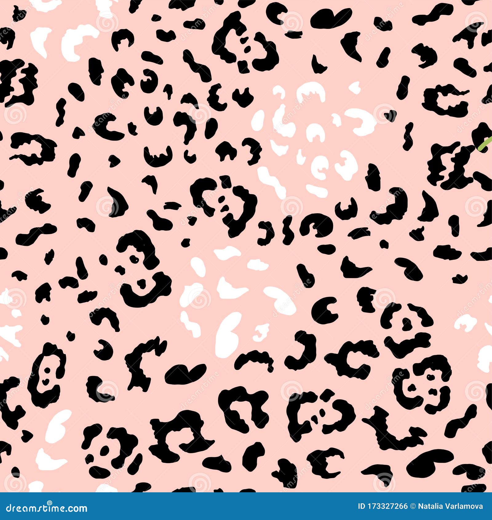 Pink Seamless Pattern with Leopard`s Spots Stock Vector - Illustration ...
